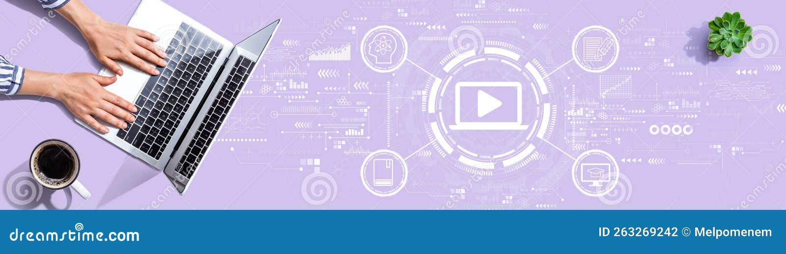 Webinar Concept with Person Using a Laptop Editorial Photography ...