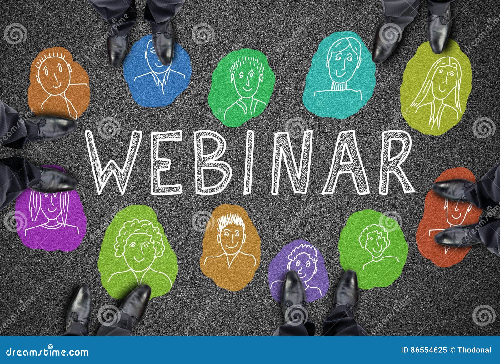 Webinar concept on a road stock image. Image of technology - 86554625