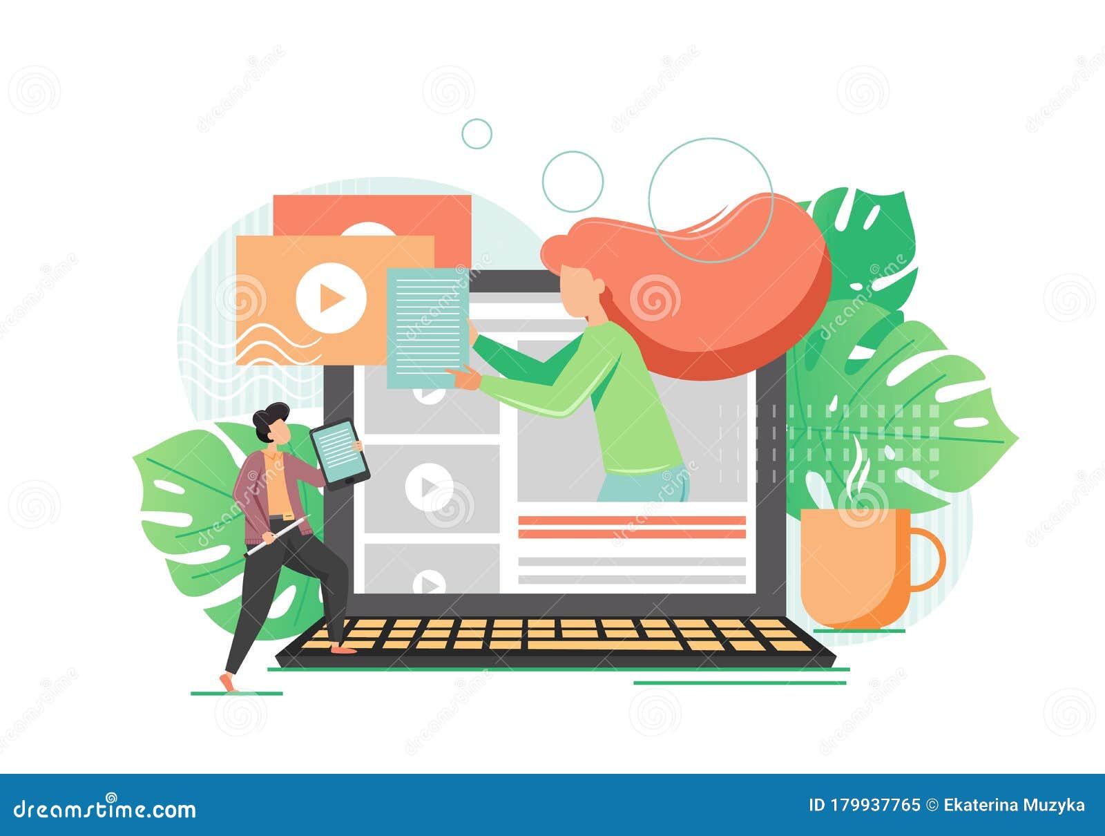 Webinar Concept Vector Flat Style Design Illustration Stock Vector ...