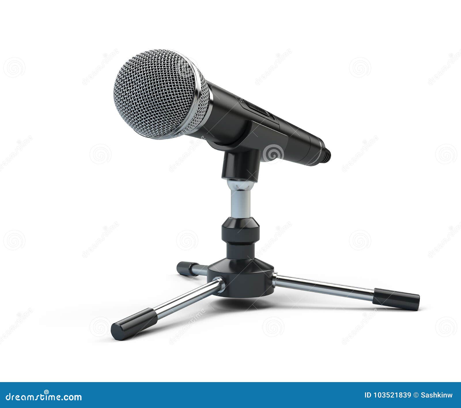 Webinar, Conference Concept - Microphone Isolated on White Stock ...
