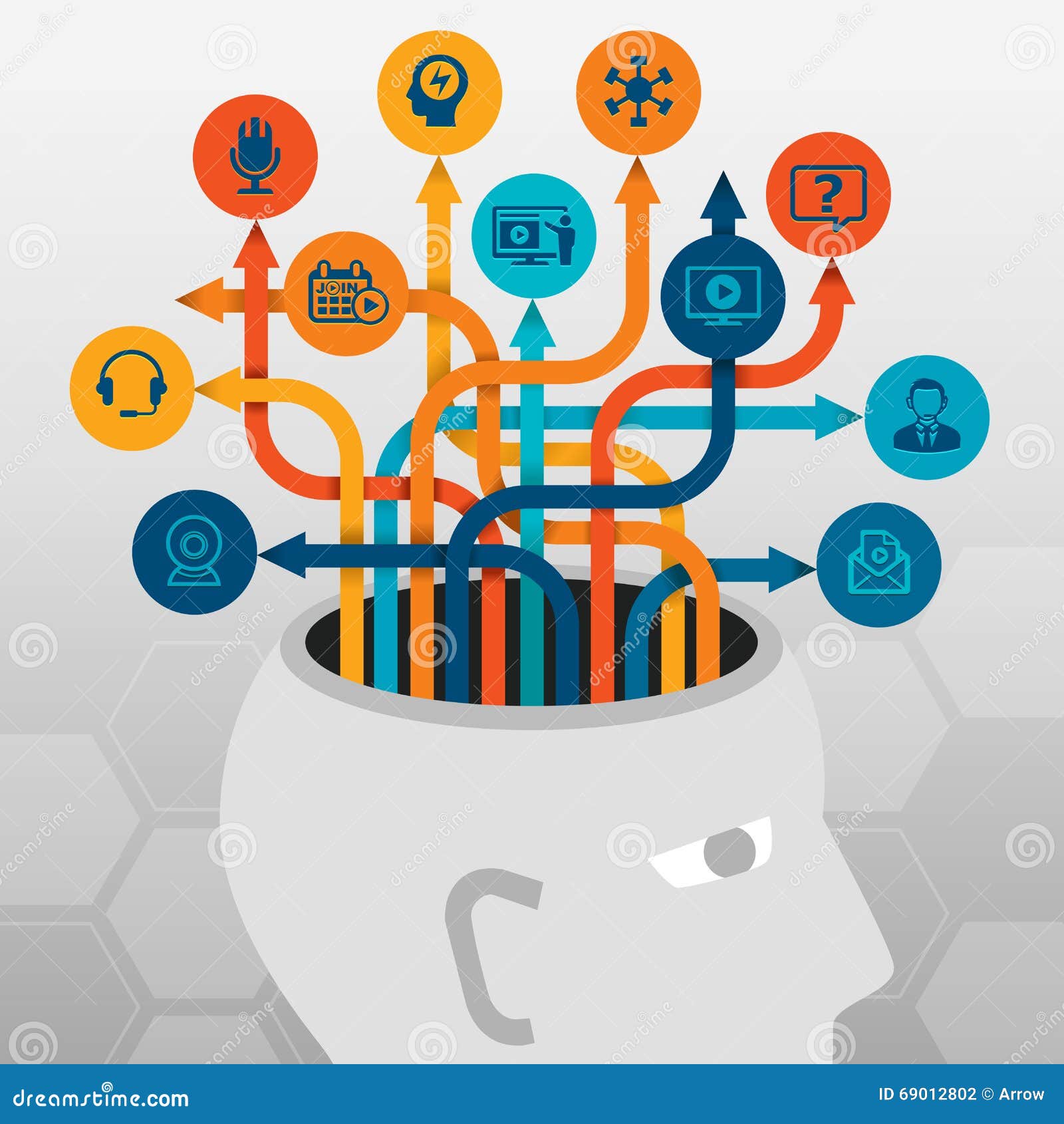 Webinar, Das on-line-Bildungs-Geistesblitz Ausbildet Stock Abbildung ...
