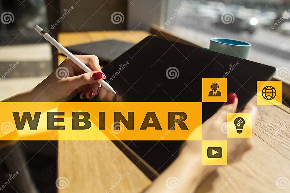 Webinar. E-Learning, Online Education Concept. Personal Development ...