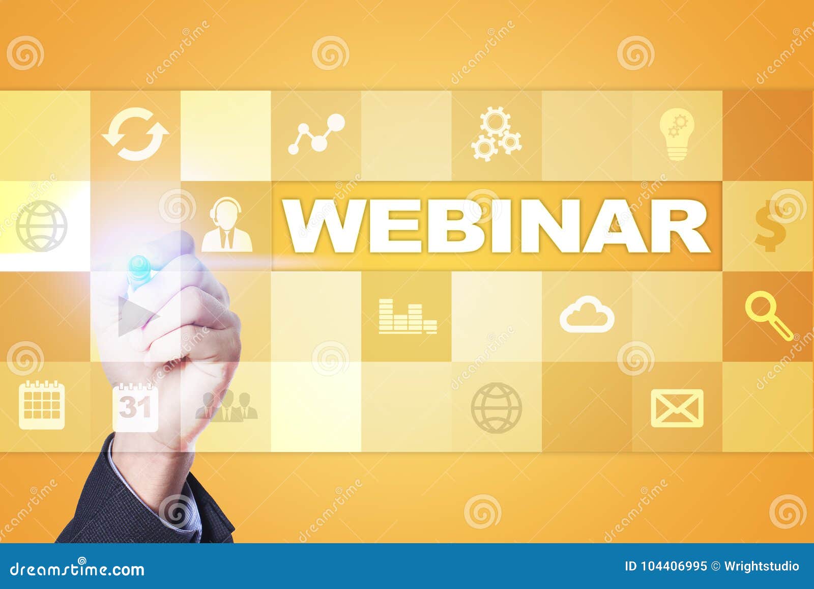 Webinar. E-Learning, Online Education Concept. Personal Development ...