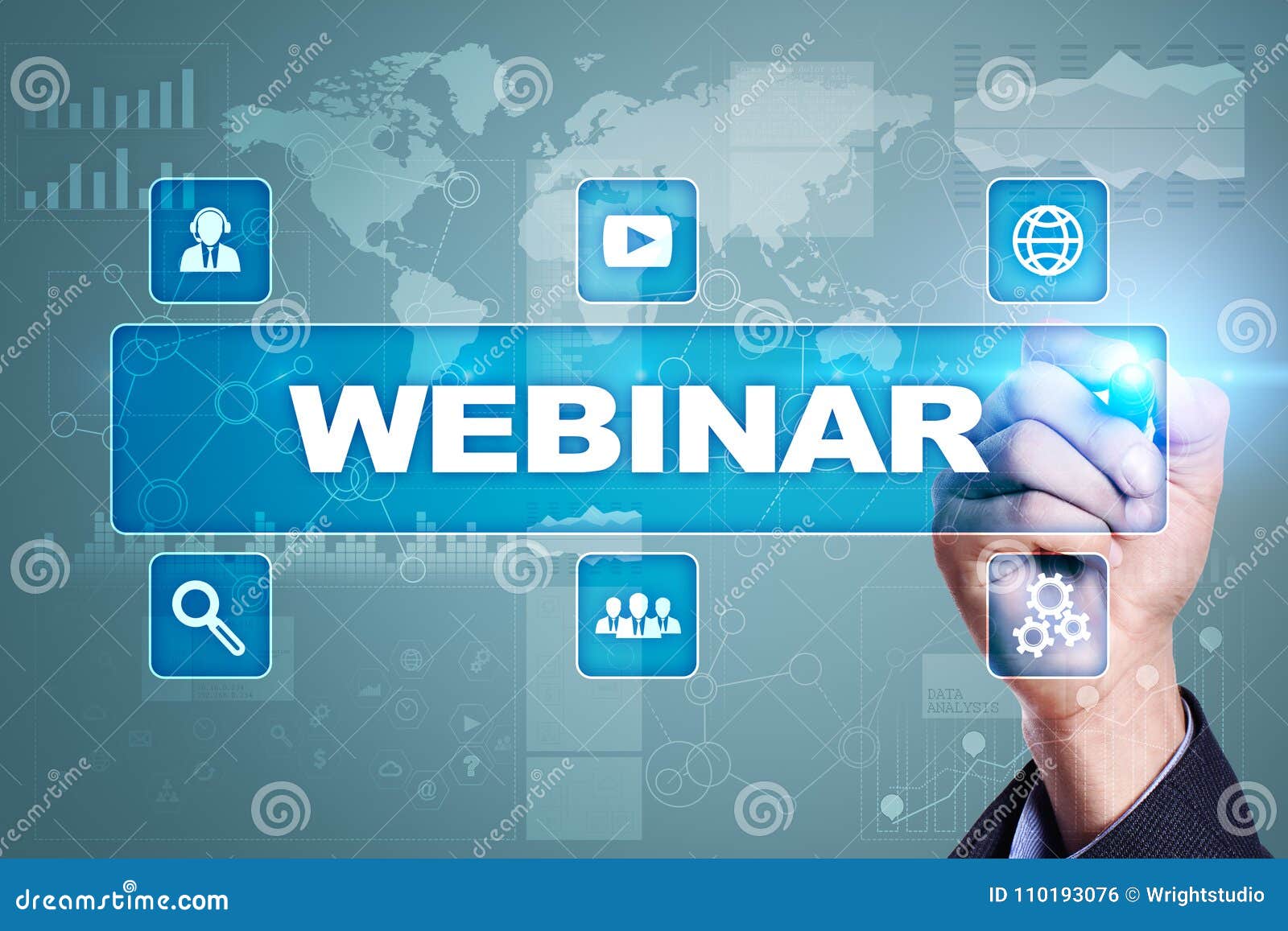 Webinar. E-Learning, Online Education Concept. Personal Development ...