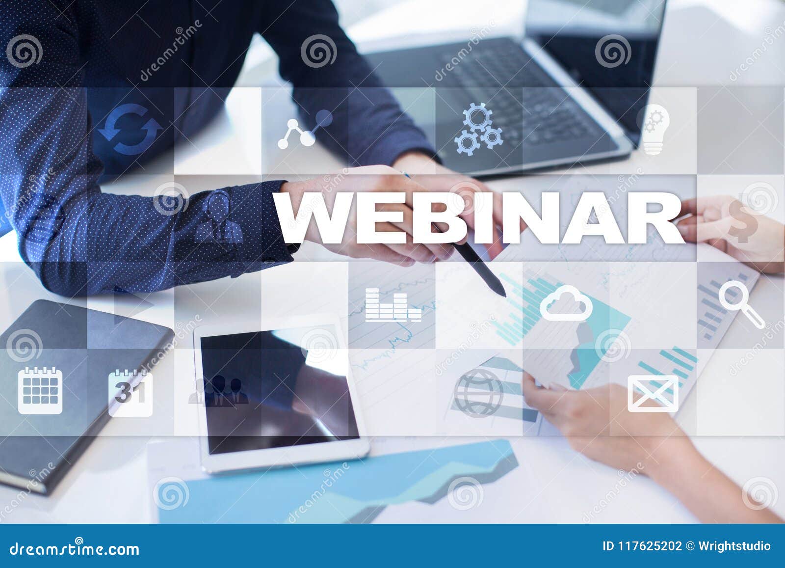 Webinar. E-Learning, Online Education Concept. Personal Development ...