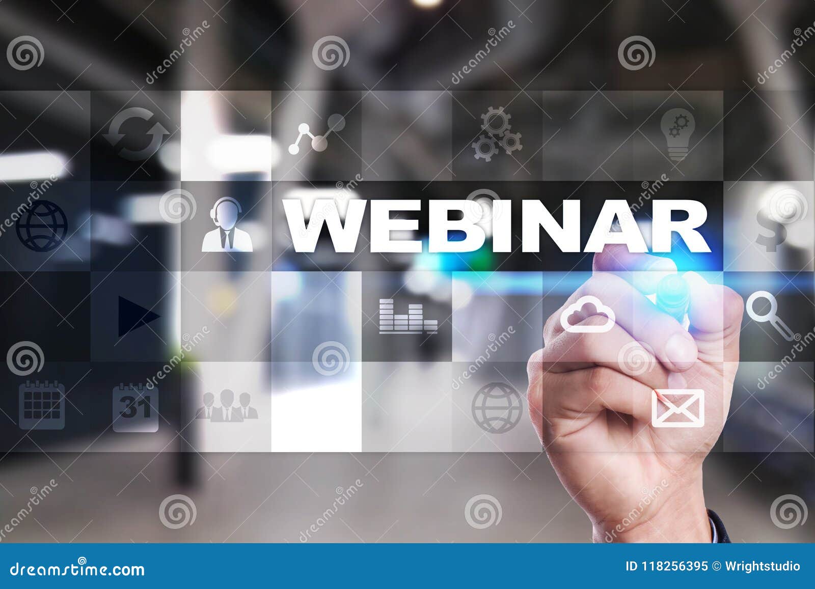 Webinar. E-Learning, Online Education Concept. Personal Development ...