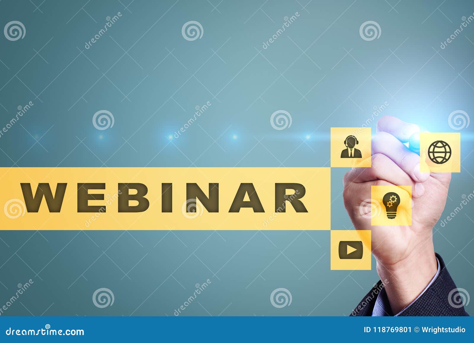 Webinar. E-Learning, Online Education Concept. Personal Development ...