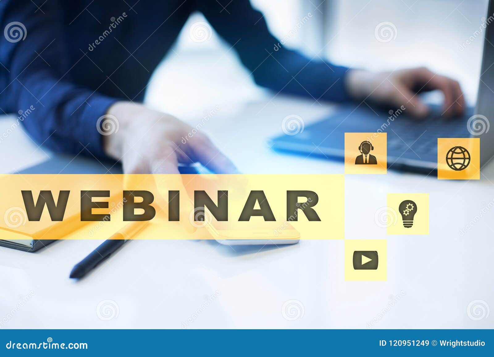 Webinar. E-Learning, Online Education Concept. Personal Development ...