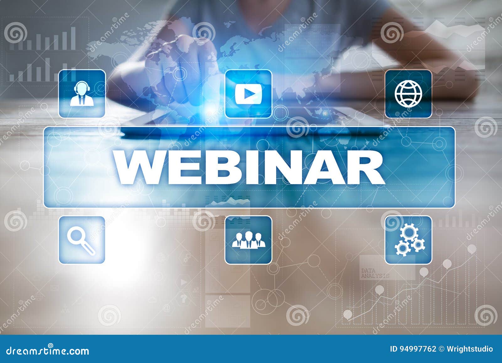 Webinar. E-Learning, Online Education Concept. Personal Development ...