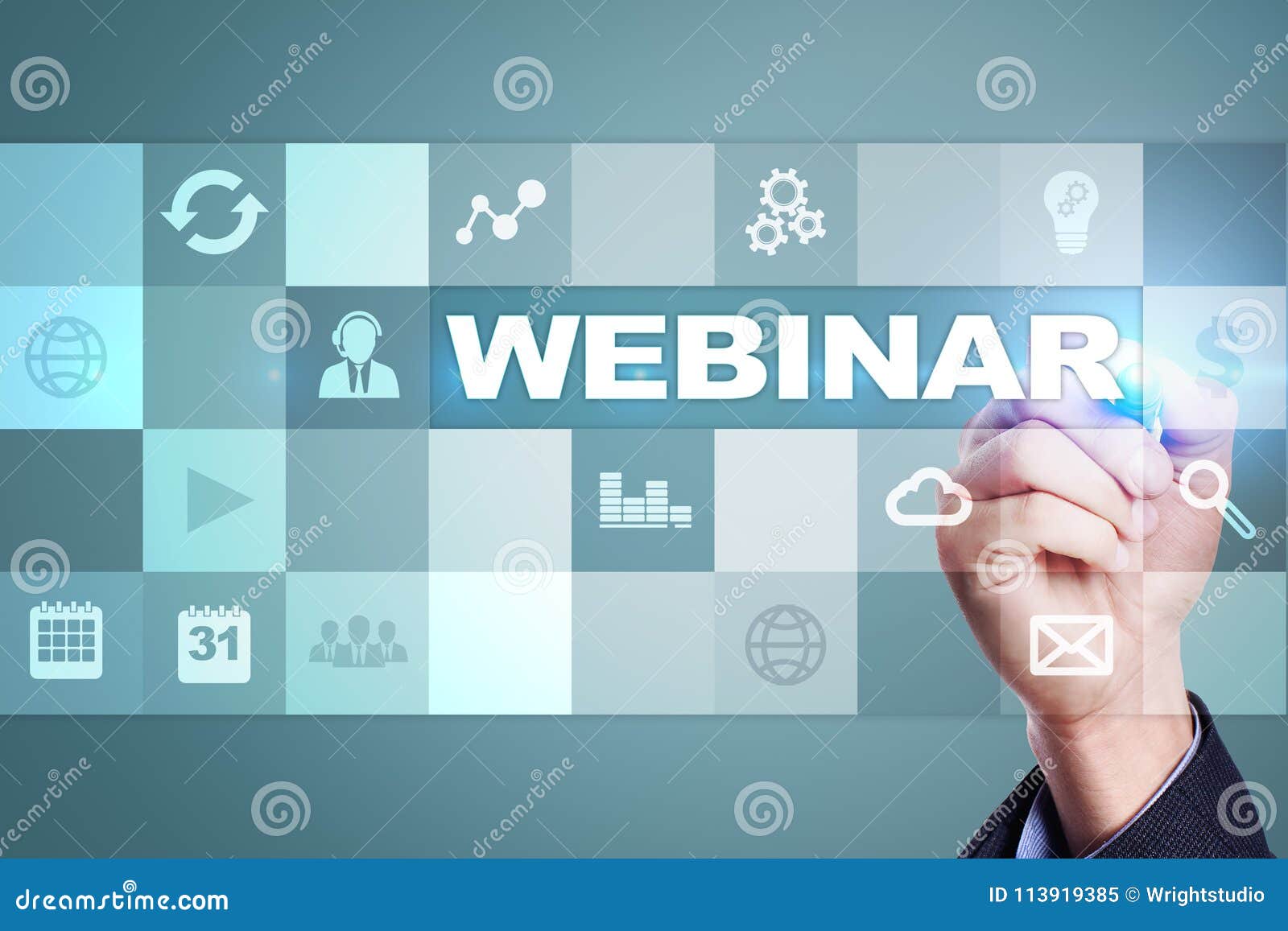 Webinar. E-Learning, Online Education Concept. Personal Development ...