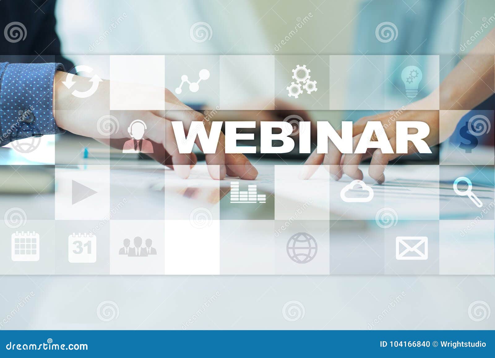 Webinar. E-Learning, Online Education Concept. Personal Development ...