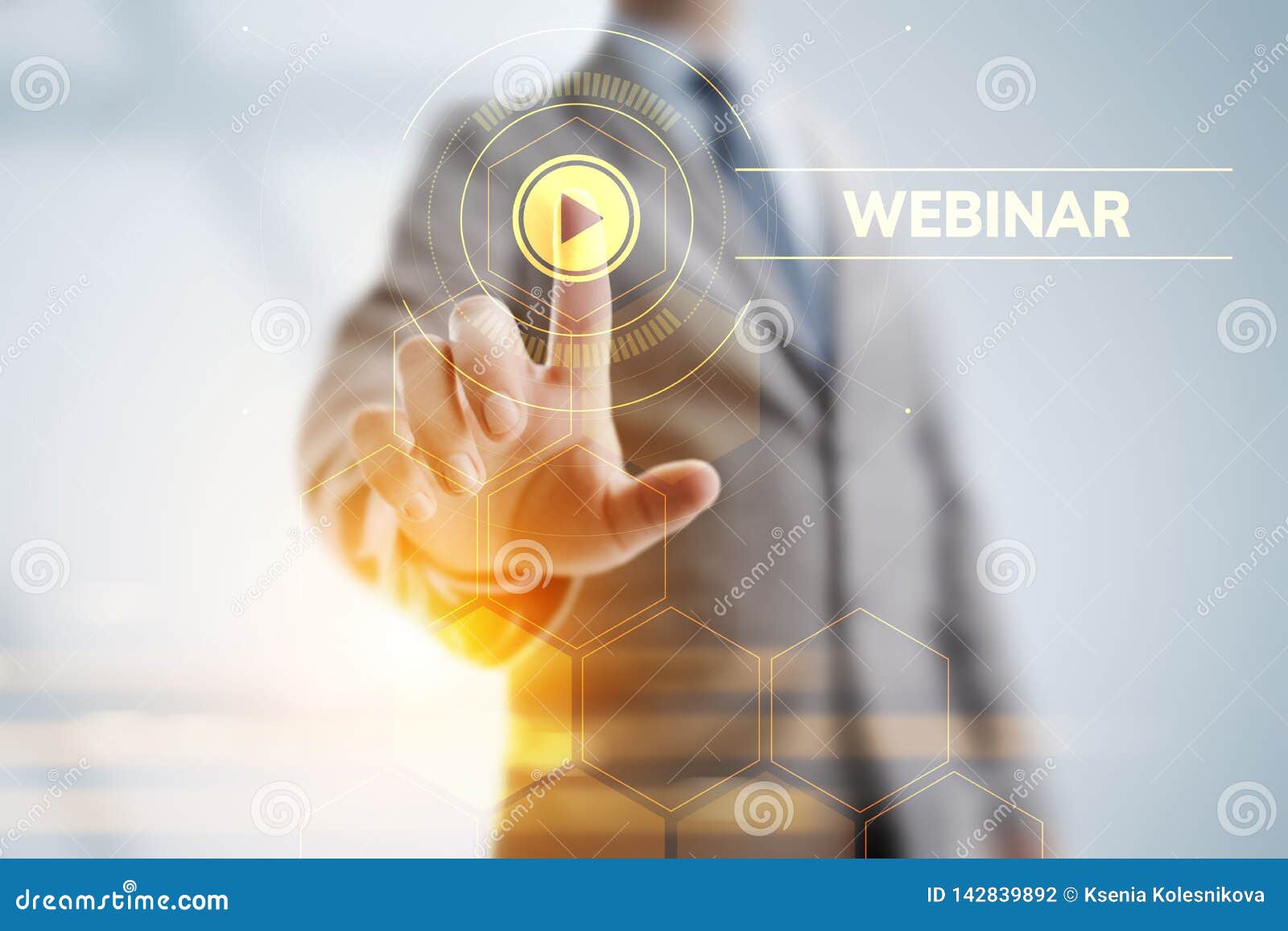 Webinar E-learning Online Seminar Education Business Concept. Stock ...