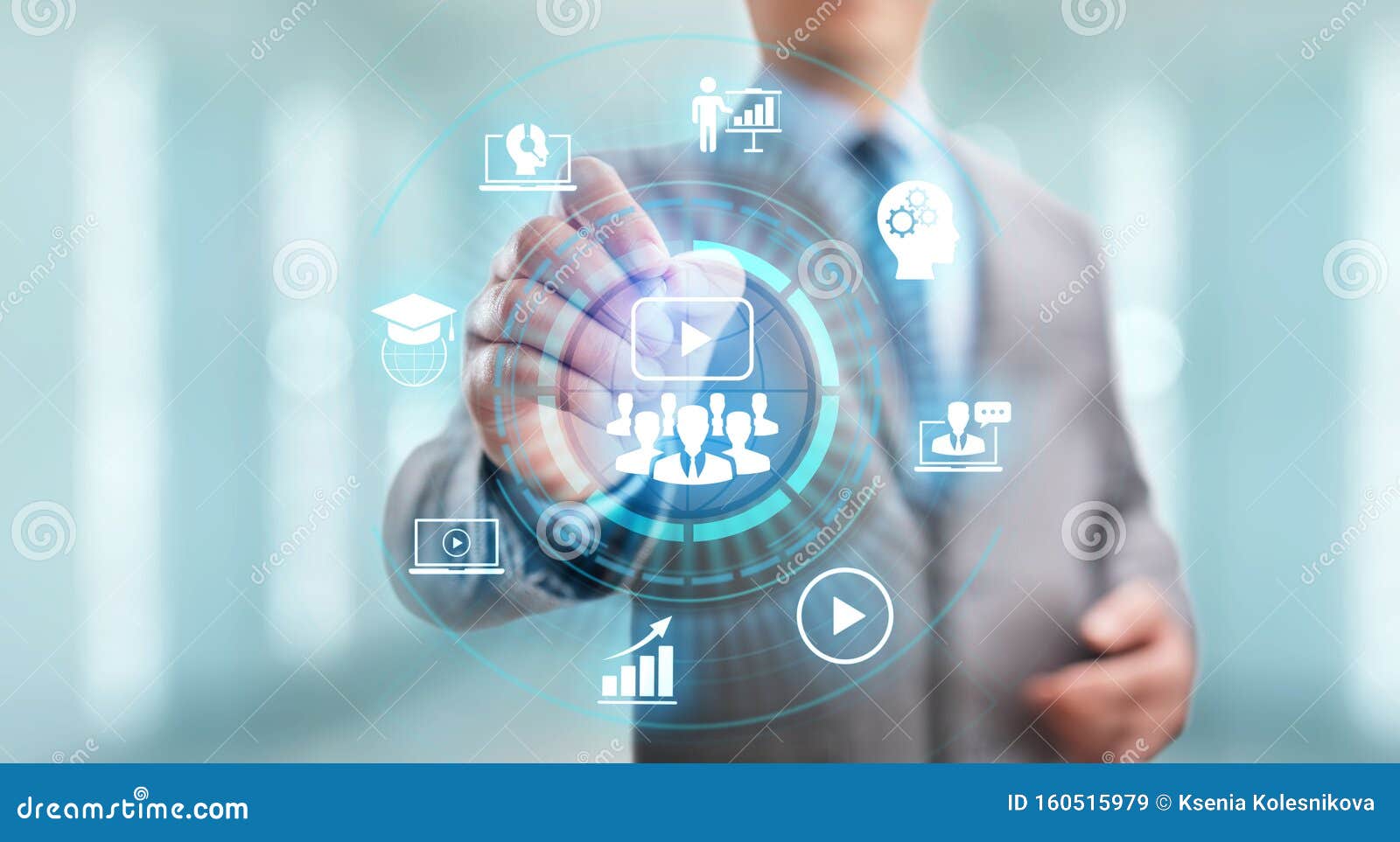 Webinar E-learning Online Seminar Education Business Concept. Stock ...