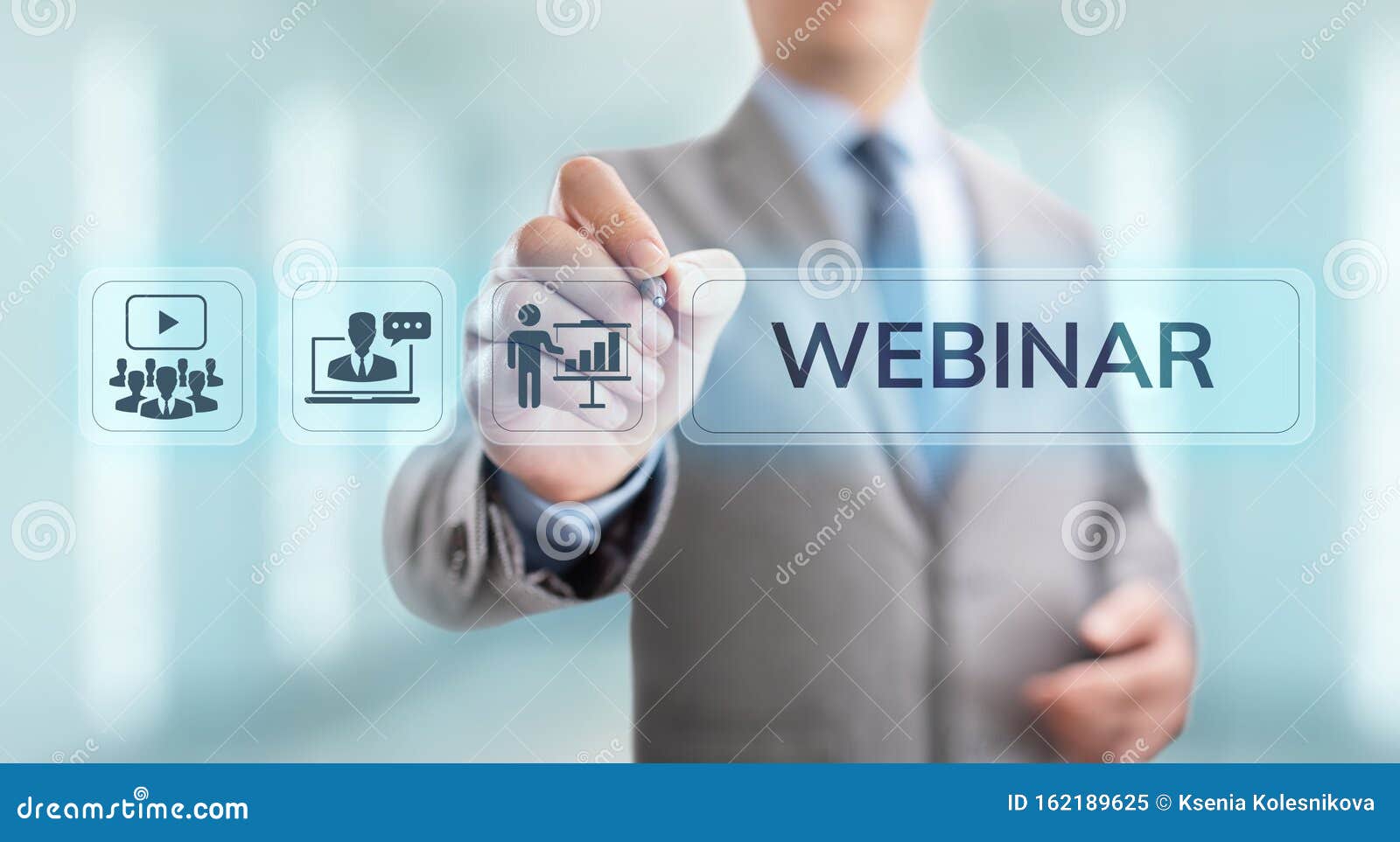 Webinar E-learning Online Seminar Education Business Concept. Stock ...