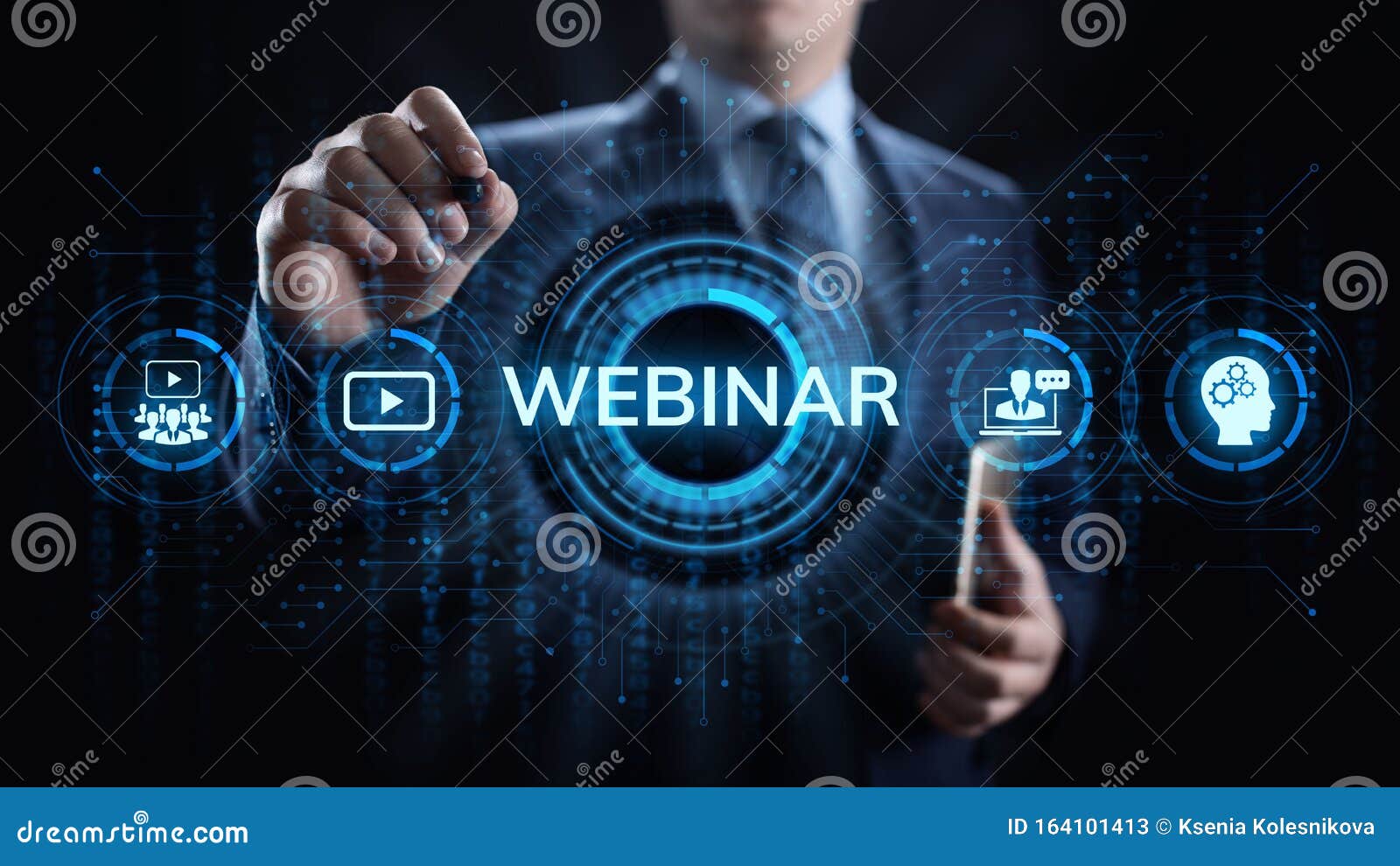 Webinar E-learning Online Seminar Education Business Concept. Stock ...