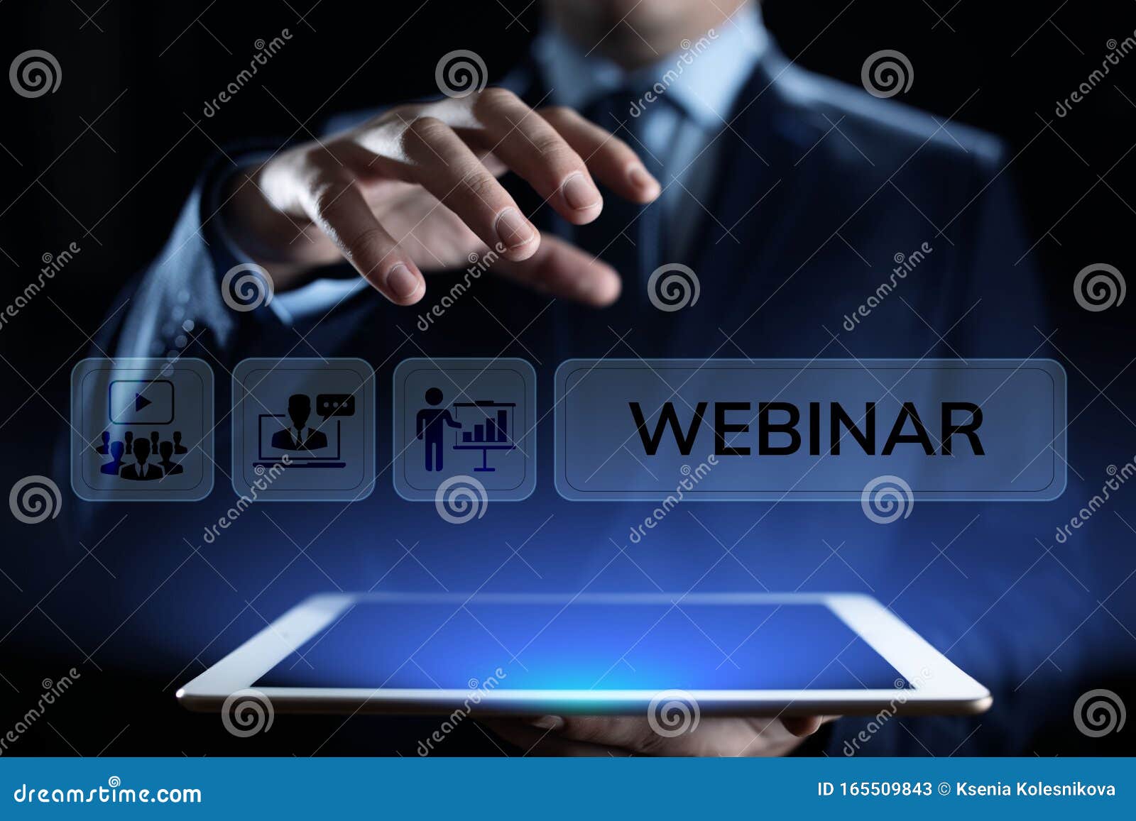 Webinar E-learning Online Seminar Education Business Concept. Stock ...