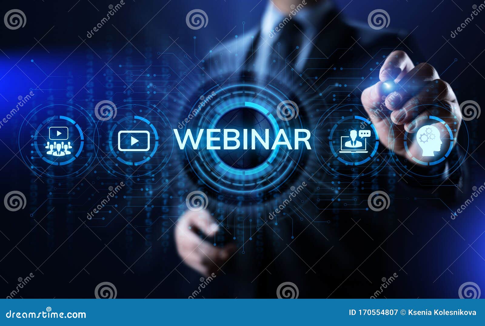 Webinar E-learning Online Seminar Education Business Concept. Stock ...