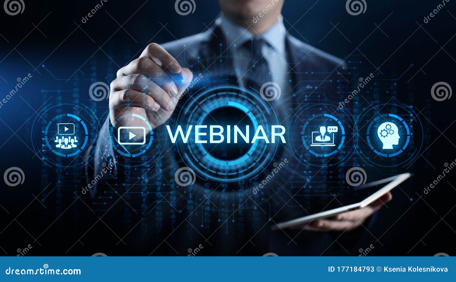 Webinar E-learning Online Seminar Education Business Concept. Stock ...