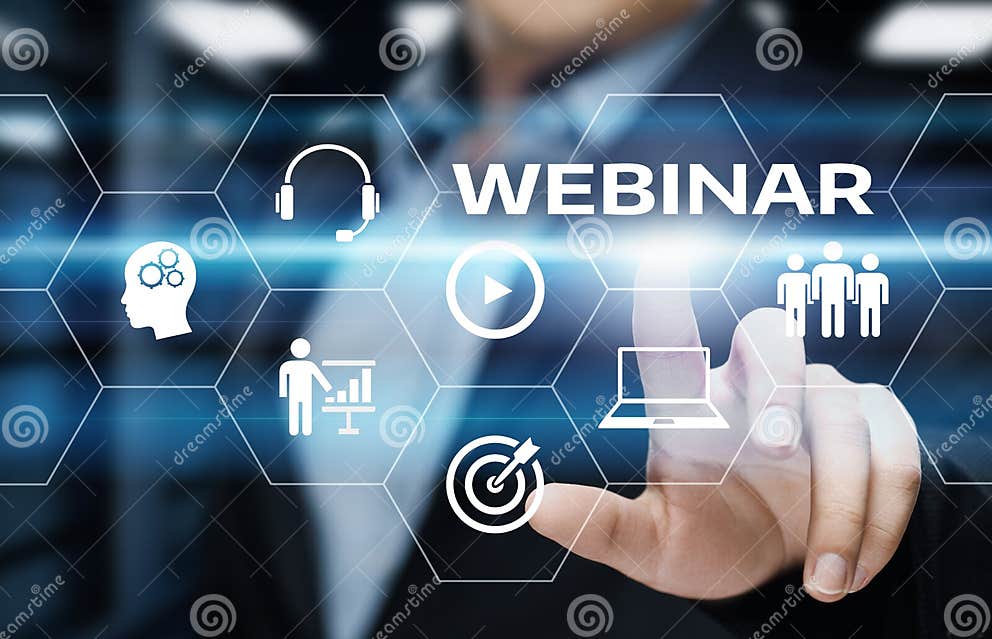 Webinar E-learning Training Business Internet Technology Concept Stock ...