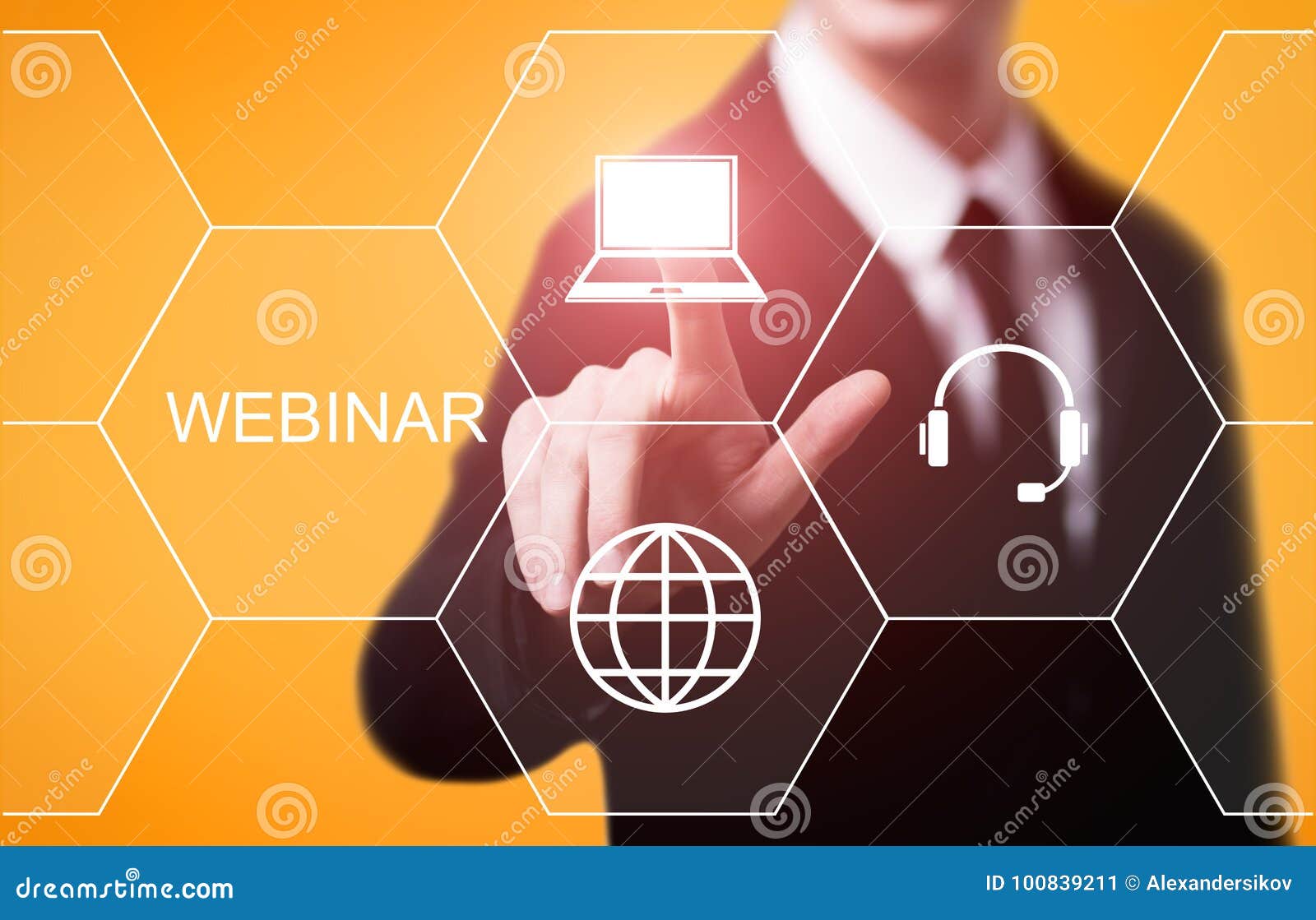 Webinar E-learning Training Business Internet Technology Concept Stock ...