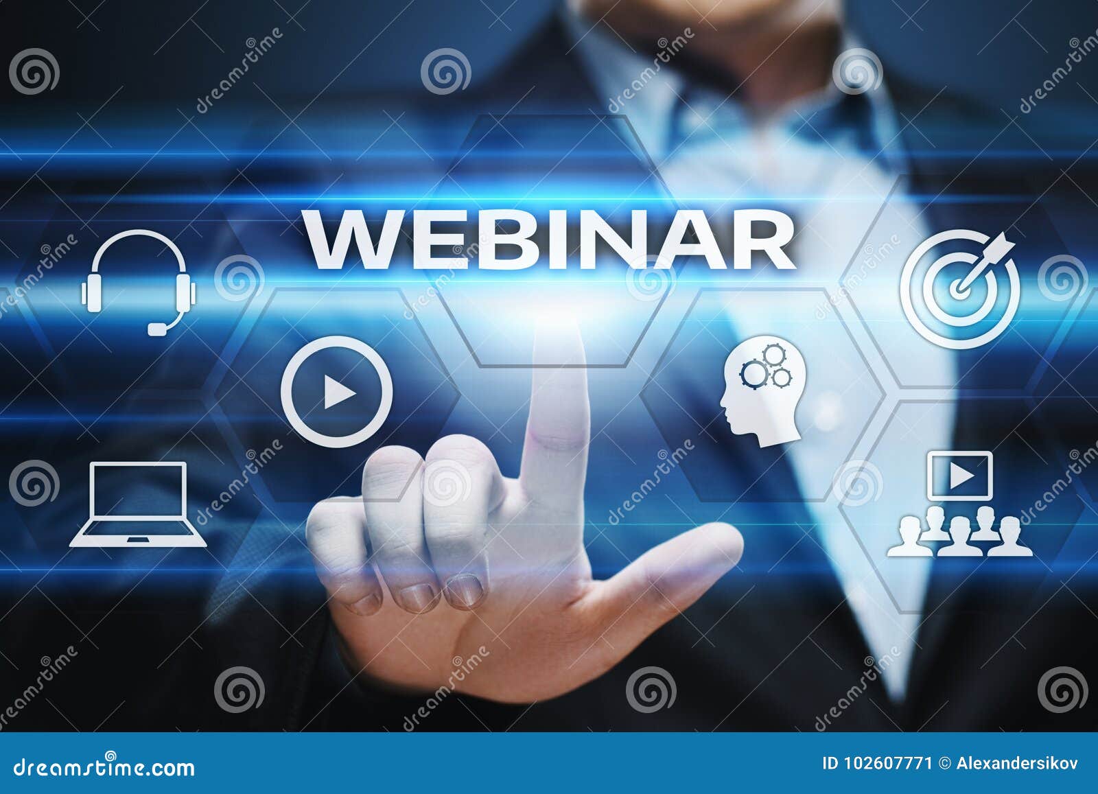 Webinar E-learning Training Business Internet Technology Concept Stock ...