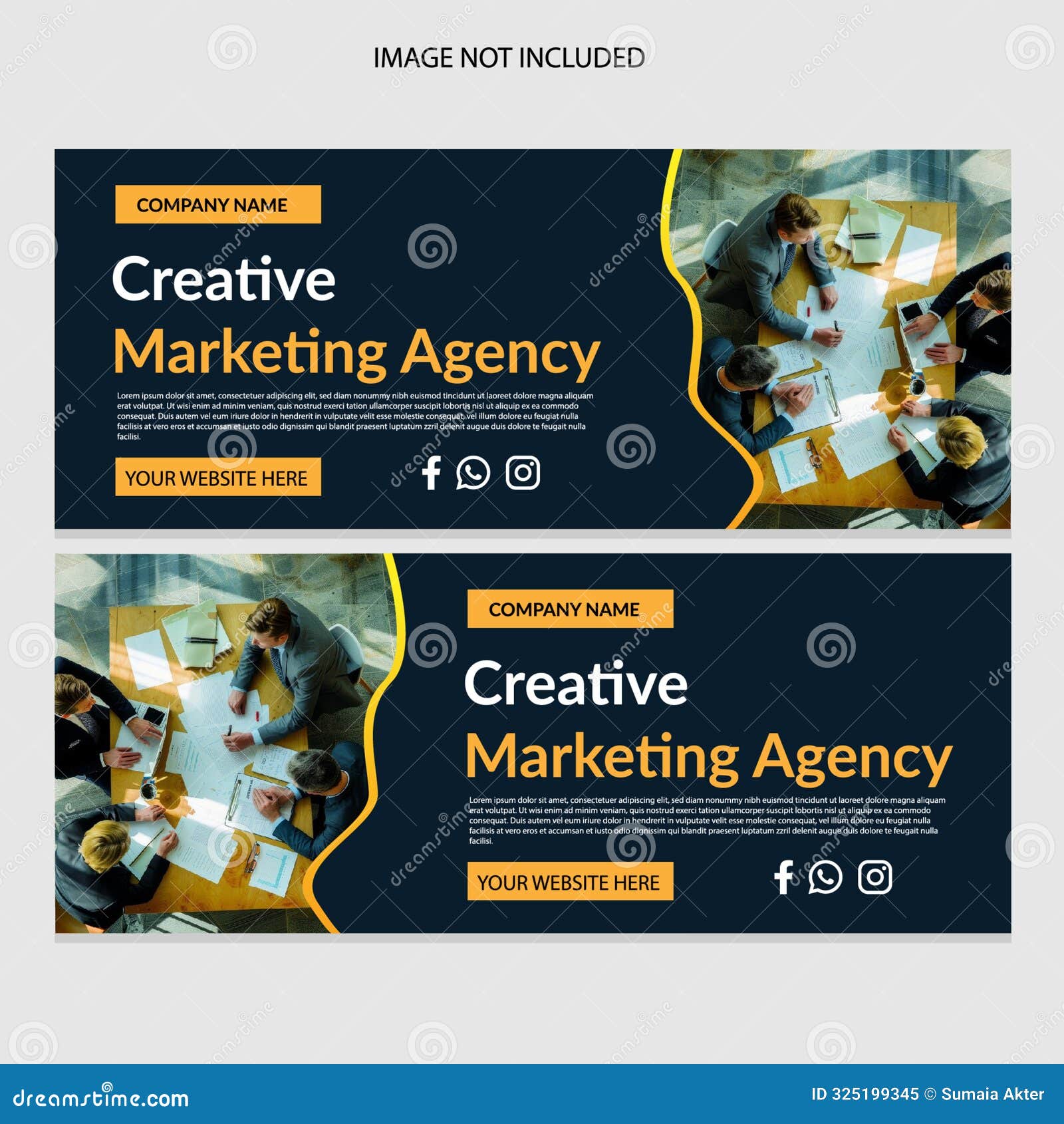 Webinar Horizontal Banner Design Template. Editable Modern Banner On ...