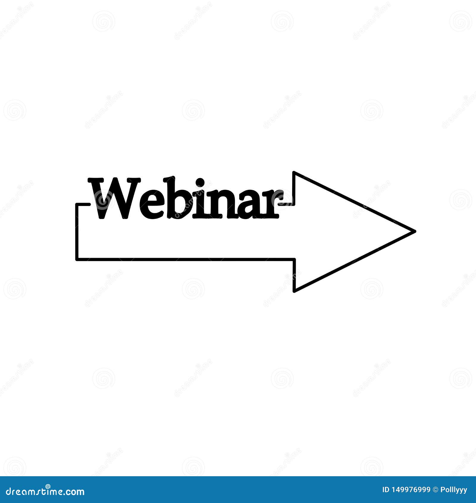 Webinar Icon Arrow Pointer Illustration. Vector Stock Vector ...