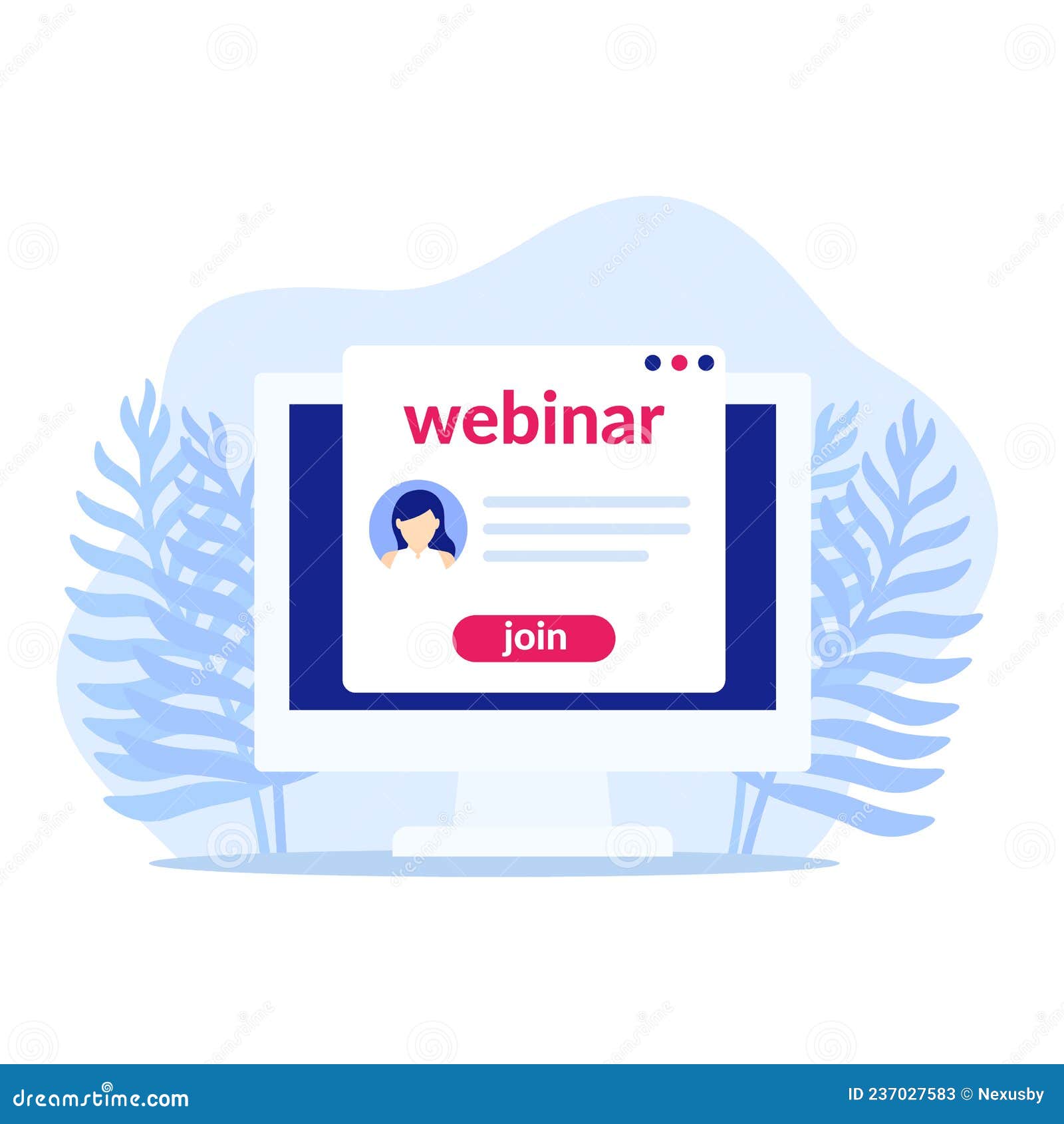 Webinar, Join Online Training Vector Icon Stock Vector - Illustration ...