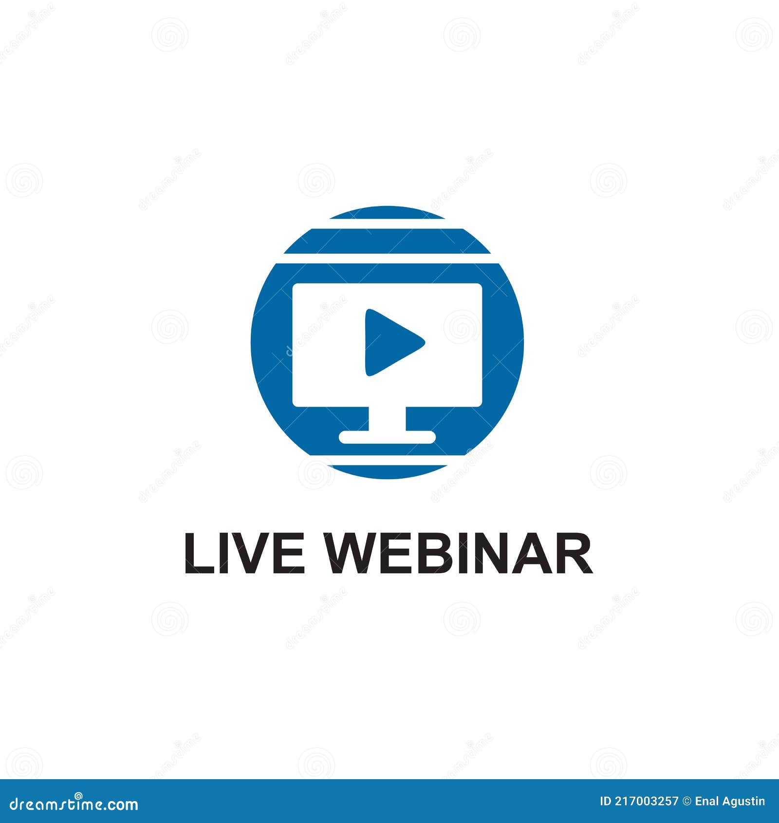Webinar Live Logo Design Template Stock Vector - Illustration of ...