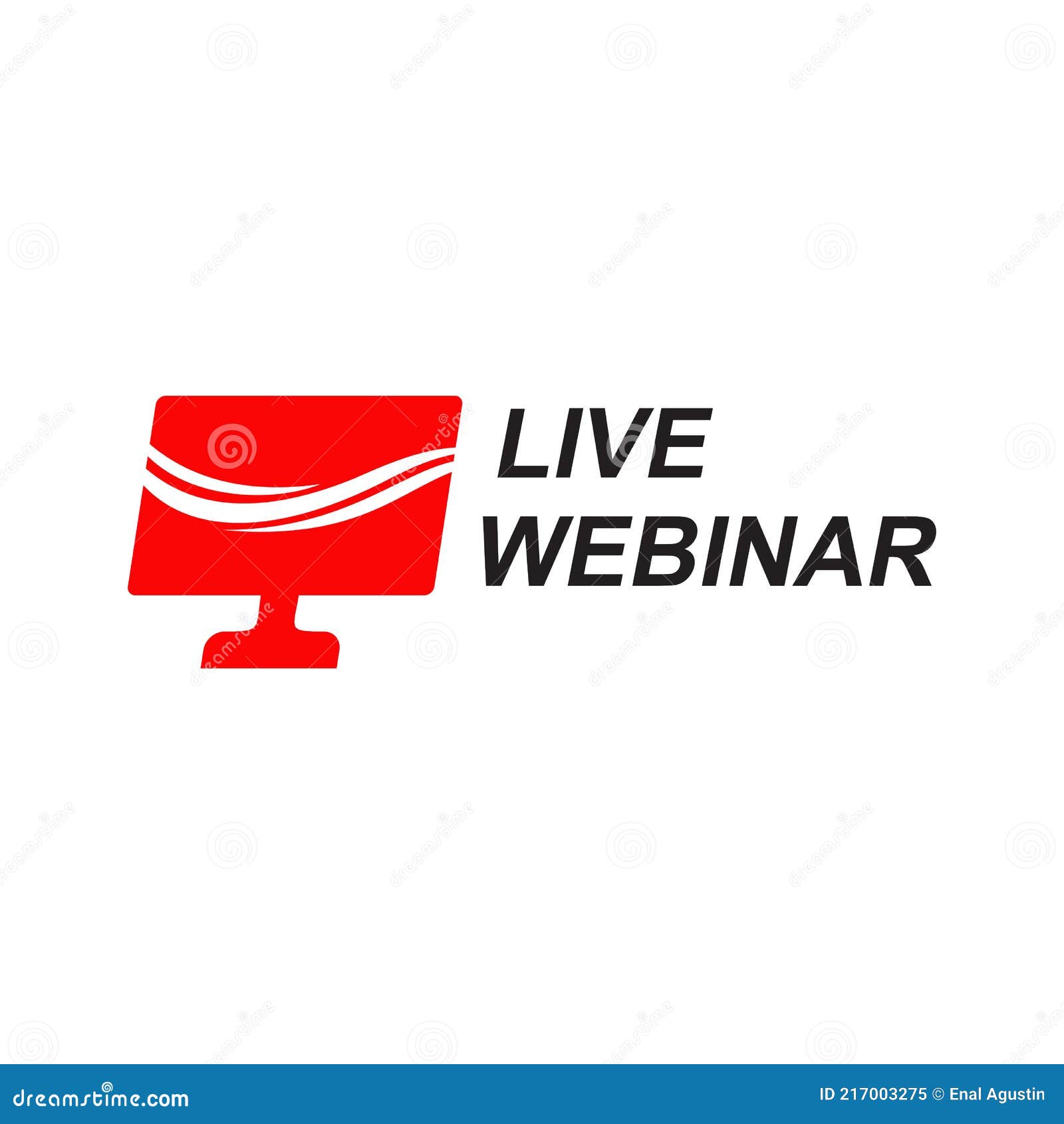 Webinar Live Logo Design Template Stock Illustration - Illustration of ...