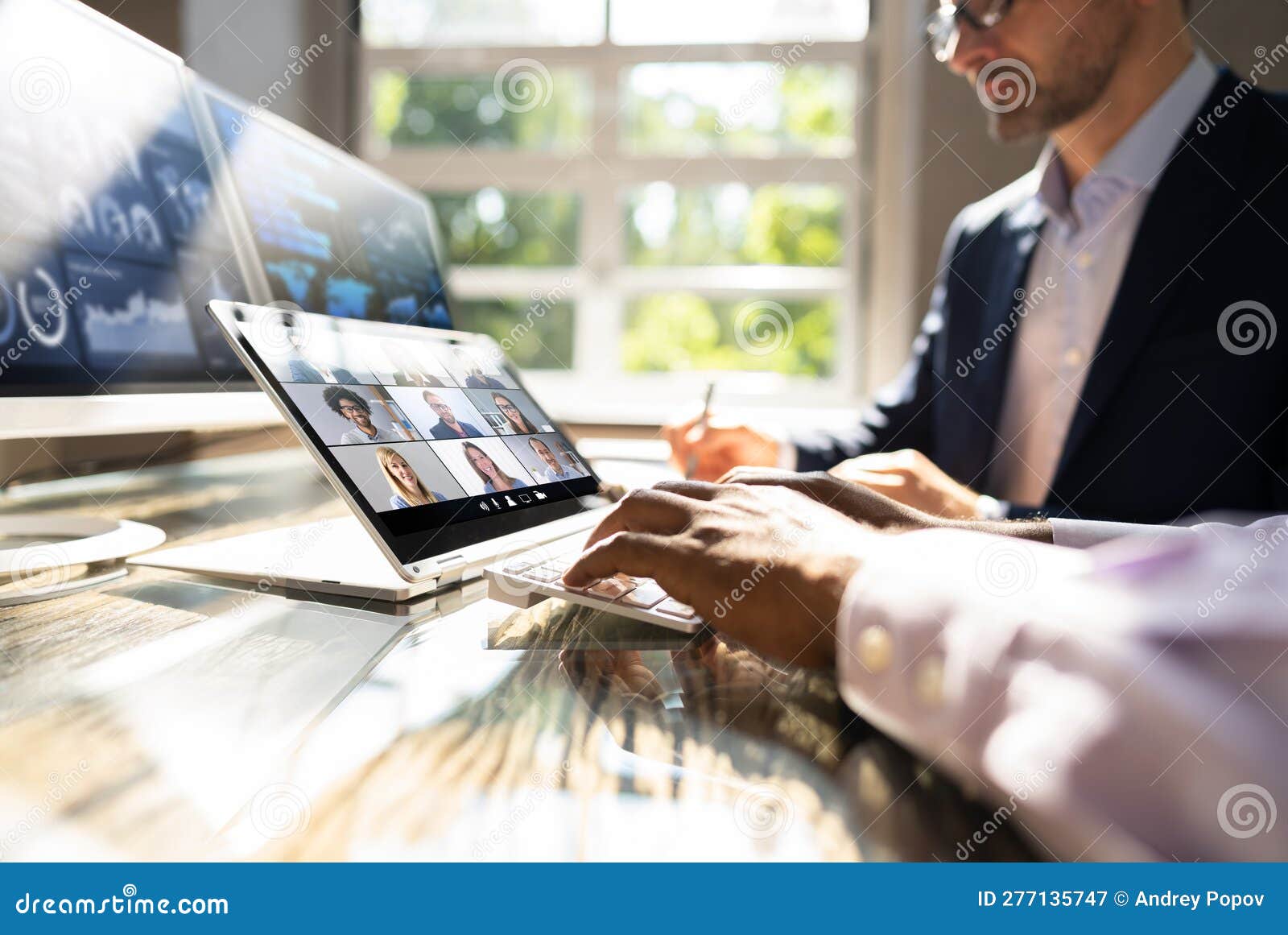 Webinar Meeting in Office Learning Stock Image - Image of african ...