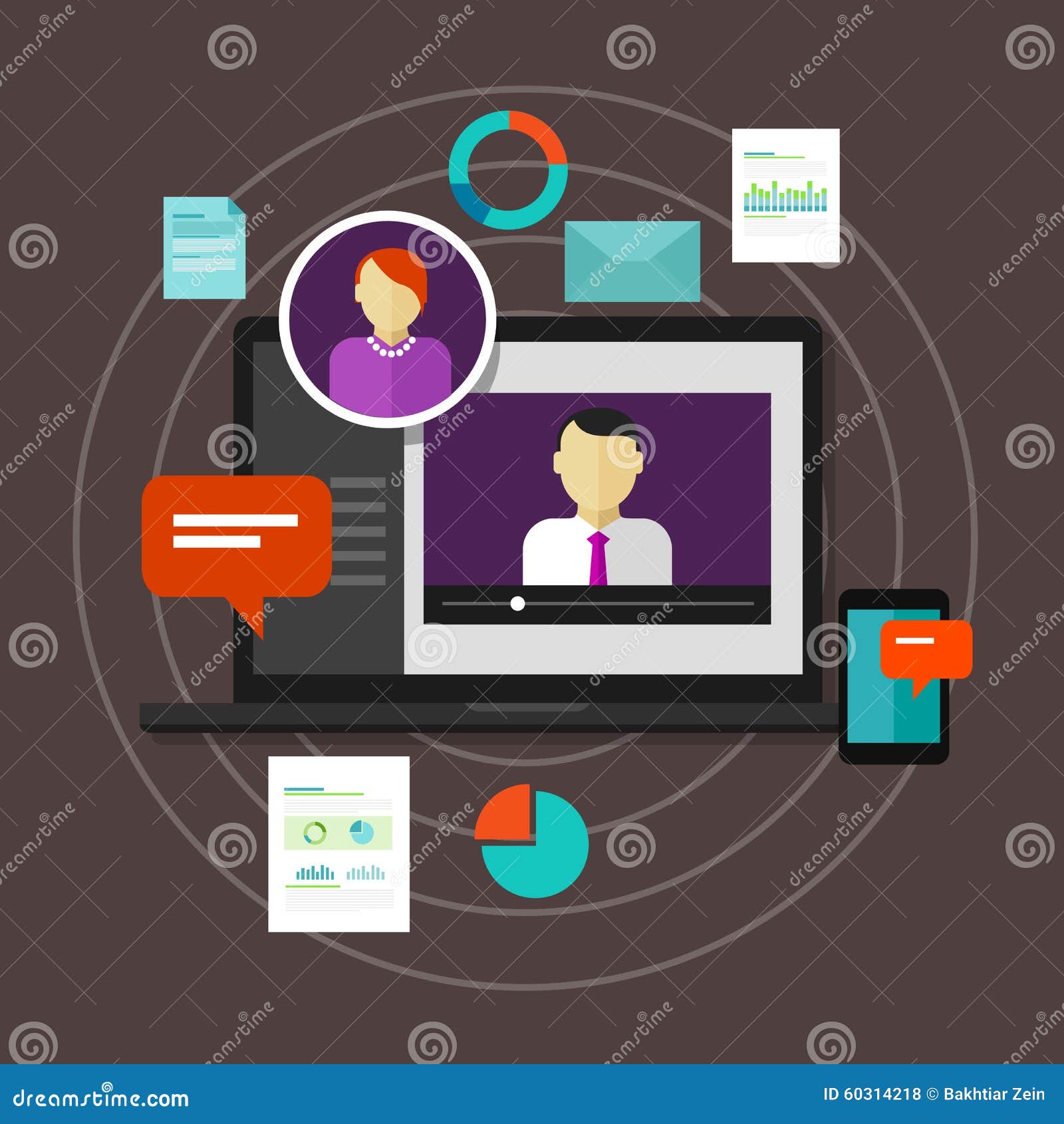 Webinar Online Training Education Concept Distance Learning E-learning ...