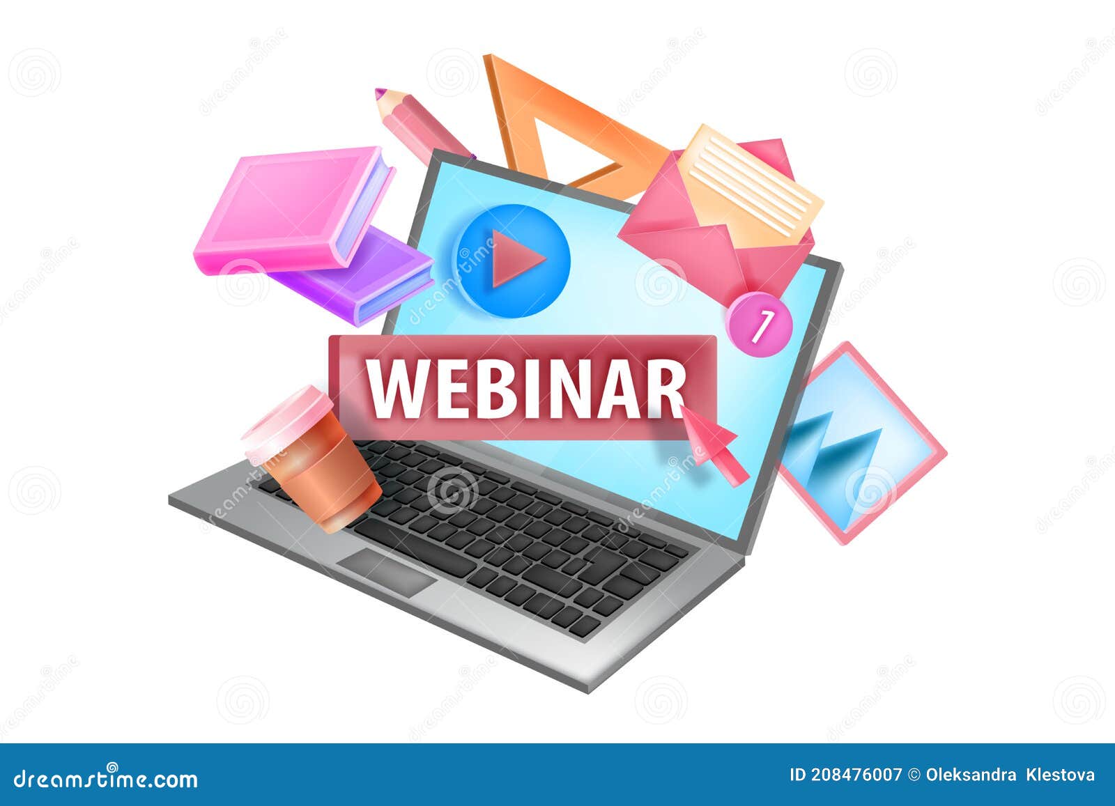 Webinar, Online Training Logo, Digital Video Courses Vector Icon ...