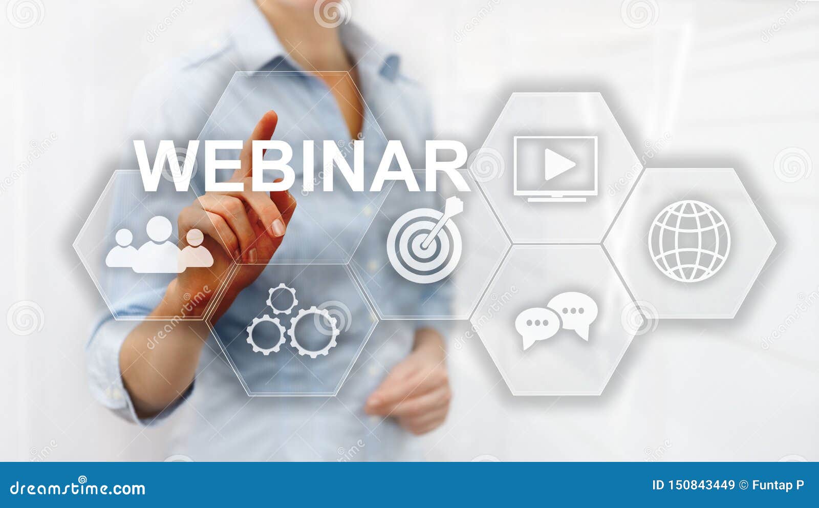 Webinar, Personal Development and E-learning Concept on Blurred ...