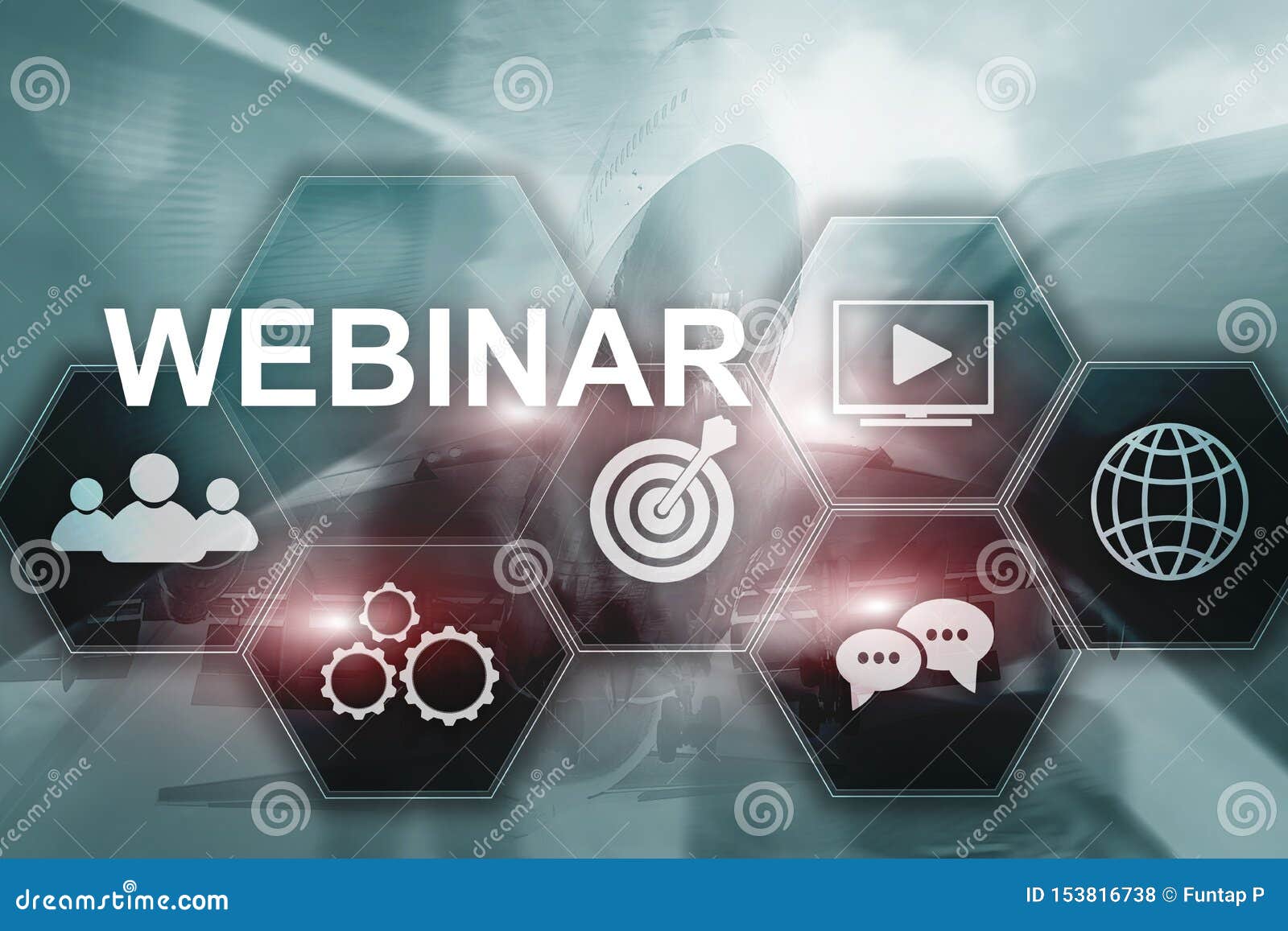 Webinar, Personal Development and E-learning Concept on Blurred ...