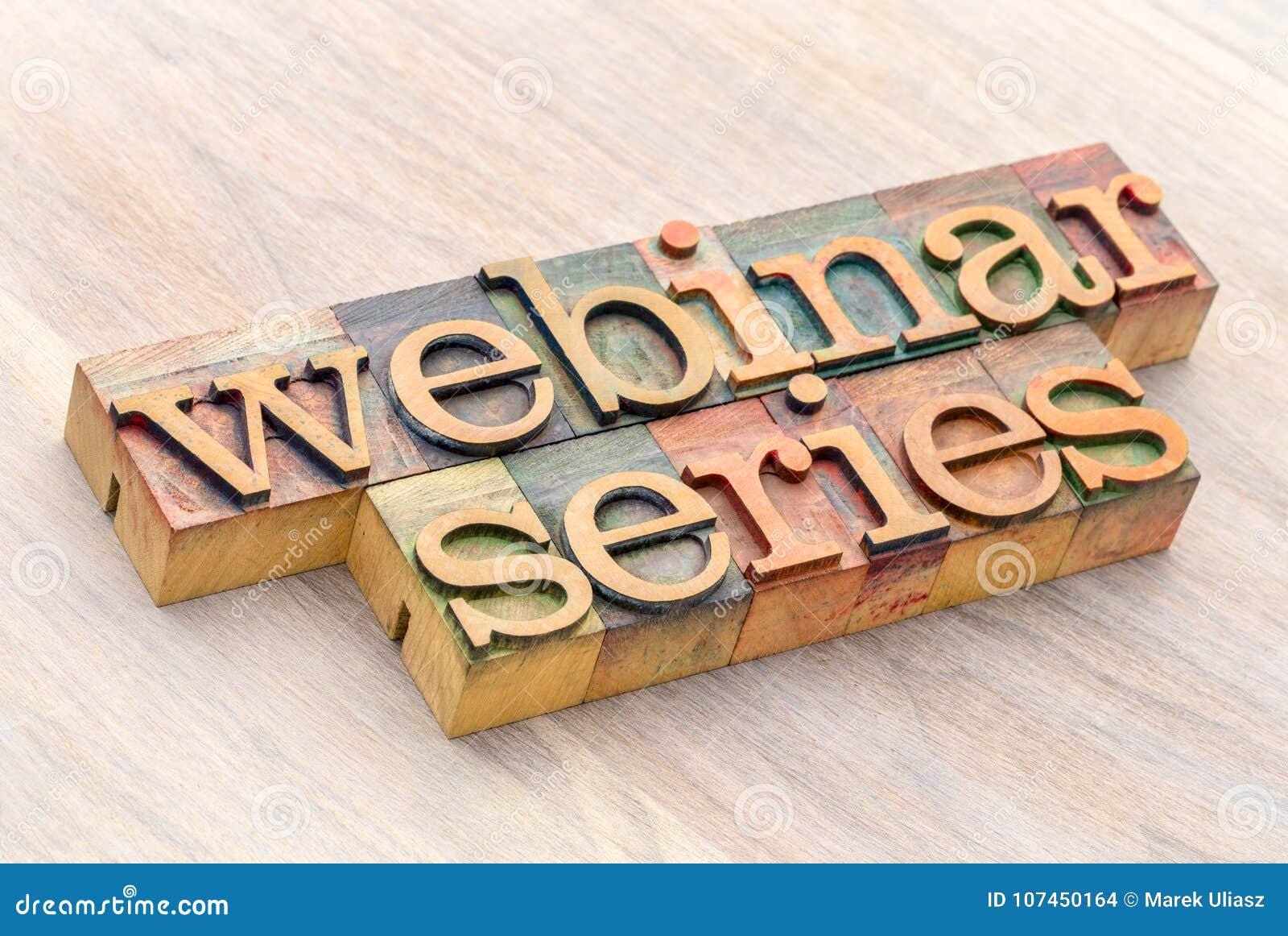 Webinar Series Word Abstract in Wood Type Stock Photo - Image of banner ...