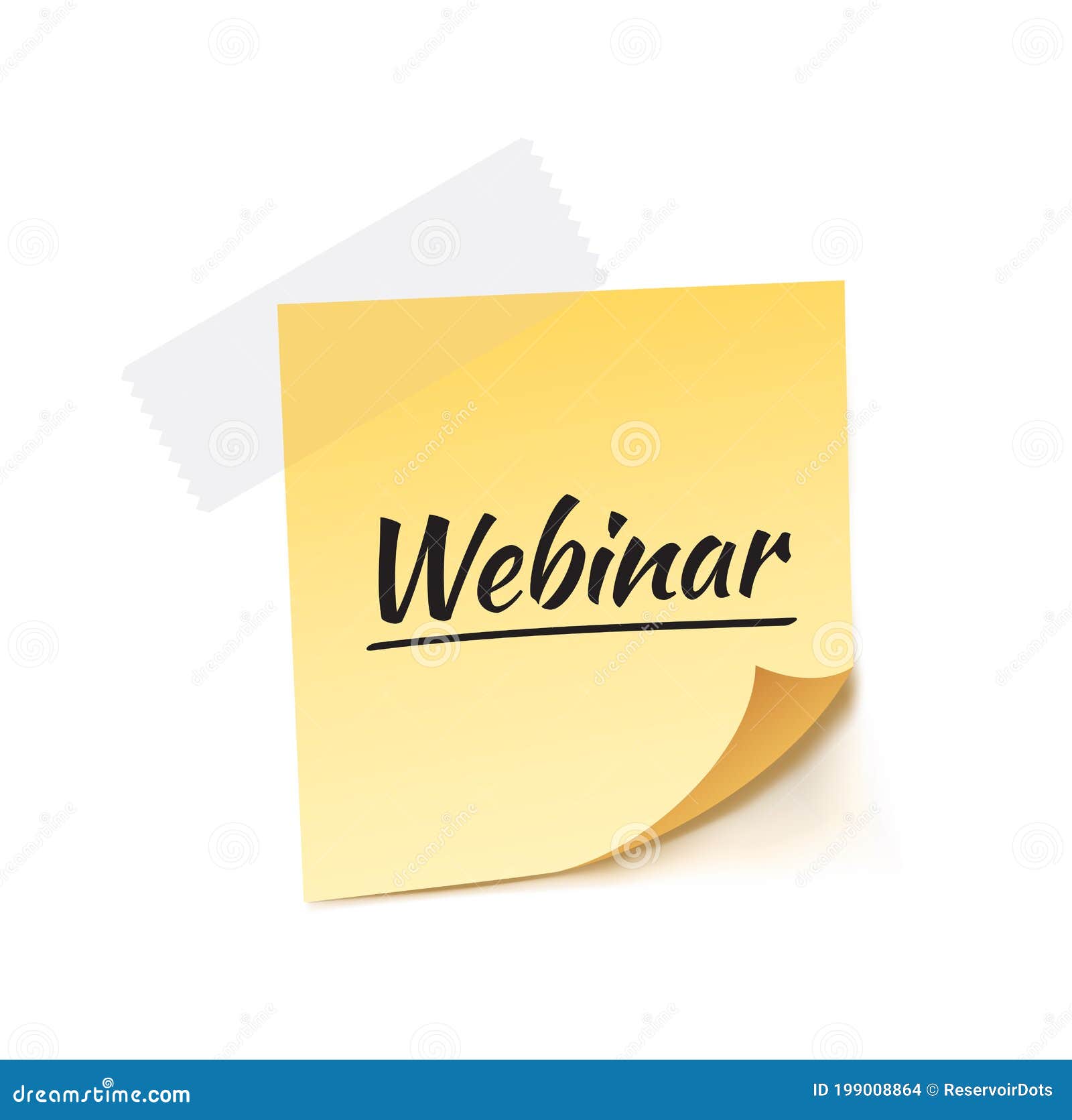 Webinar Stick Note Vector Illustration Stock Vector - Illustration of ...