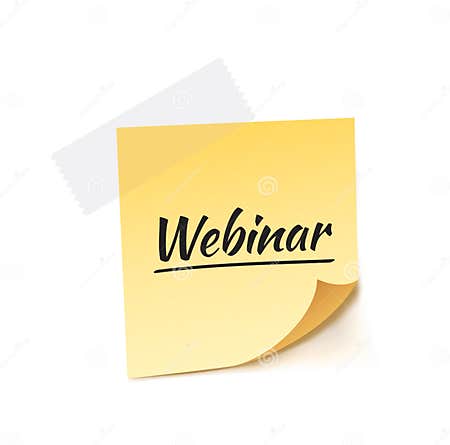 Webinar Stick Note Vector Illustration Stock Vector - Illustration of ...