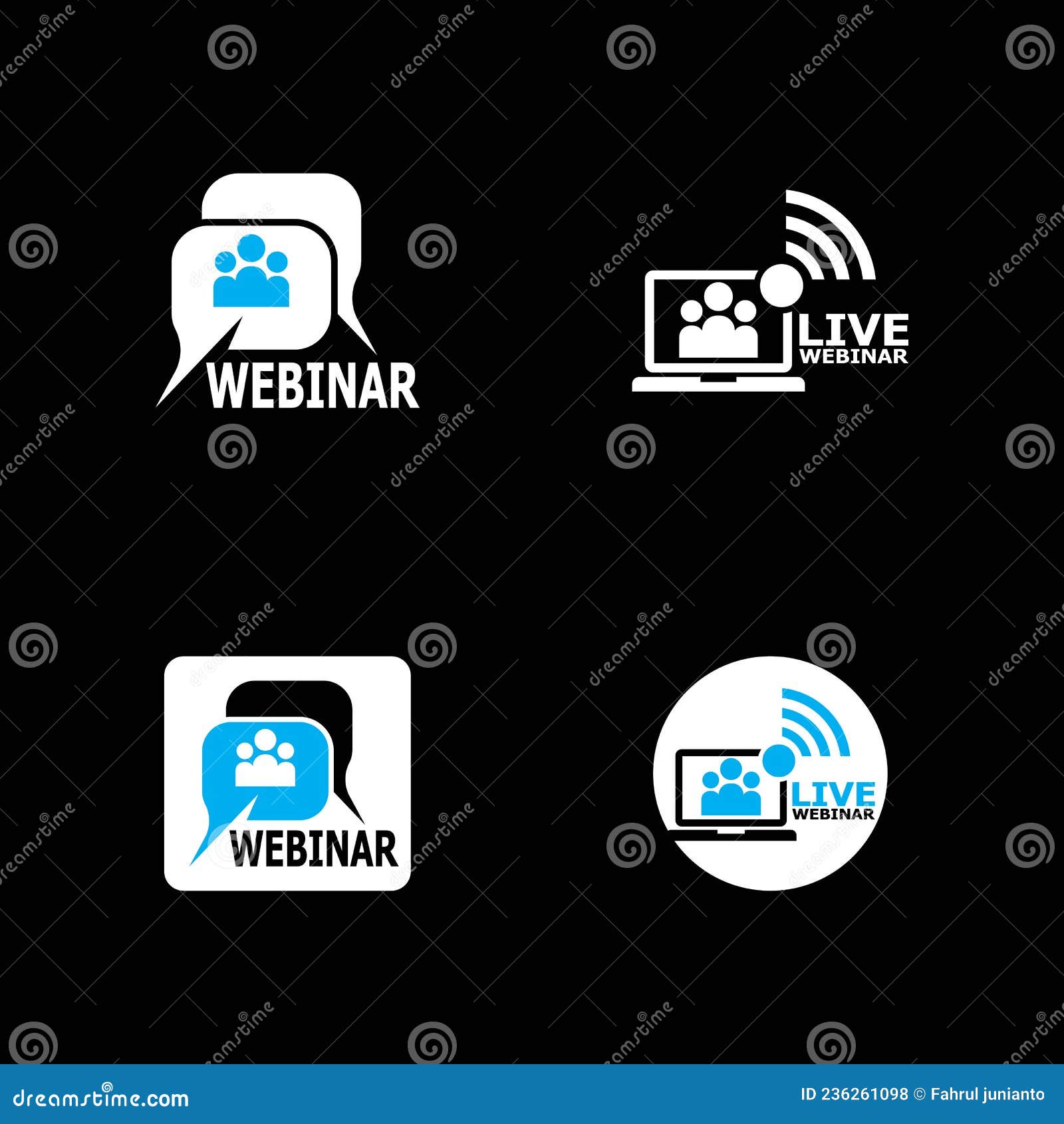 Webinar-Symbol Und Symbolvorlage Vektor Abbildung - Illustration von ...
