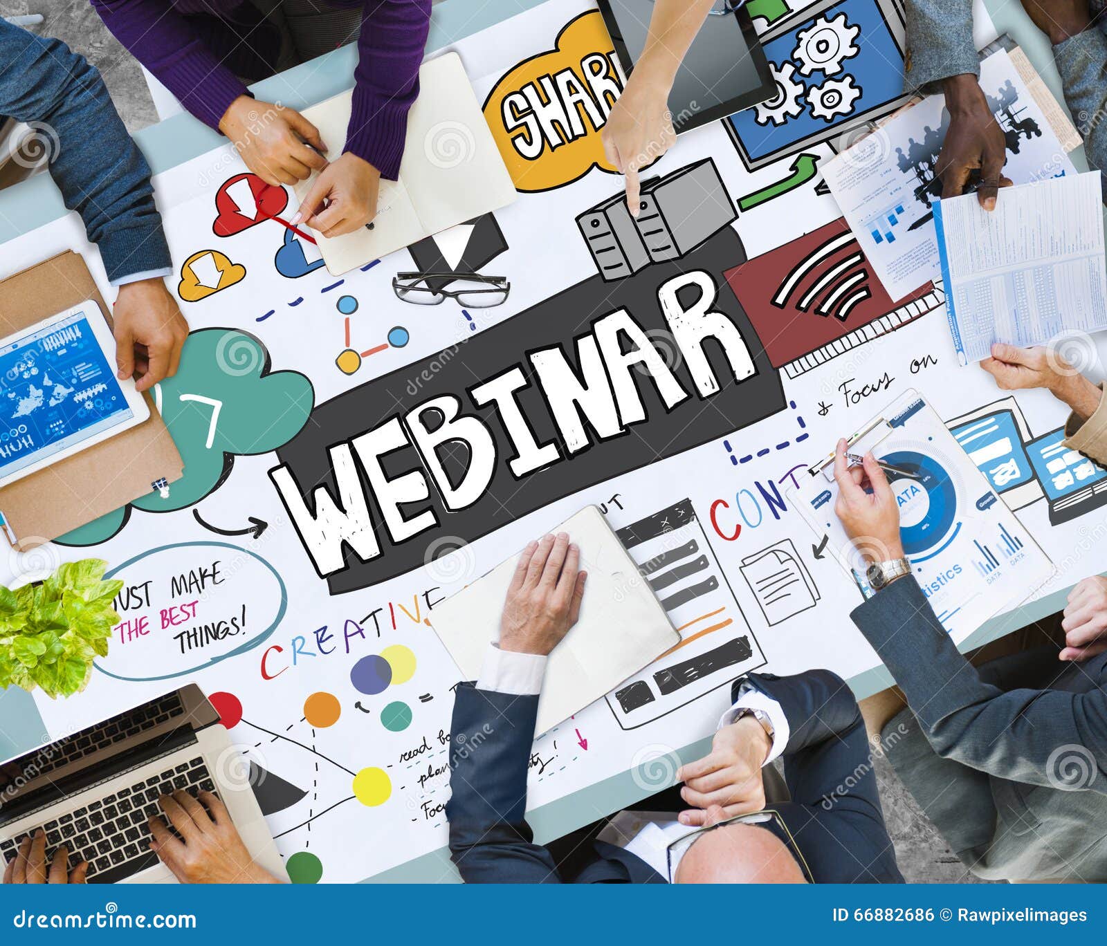 Webinar Technology Computer E-learning Online Concept Stock Photo ...