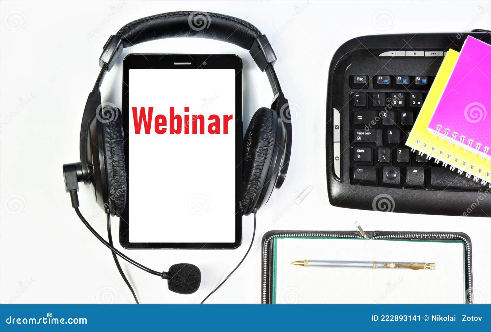 Webinar. the Text of the Message on the Smartphone Screen Stock Image ...