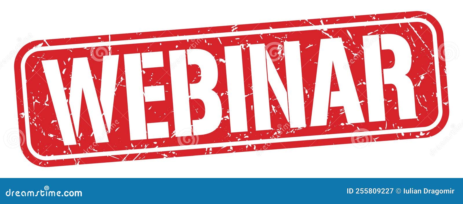 WEBINAR Text Written on Red Stamp Sign Stock Illustration ...