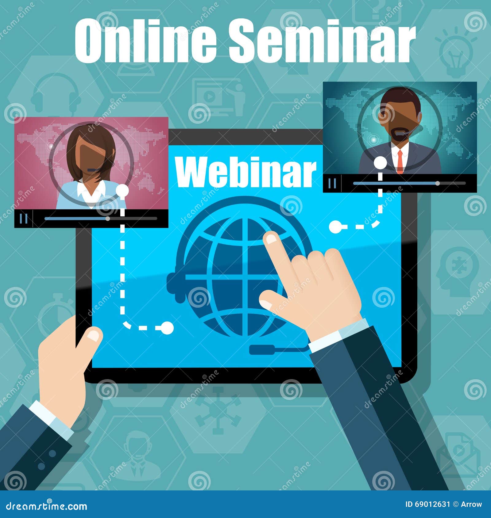 Webinar Training, Online Conference and Education Using Mobile Device ...