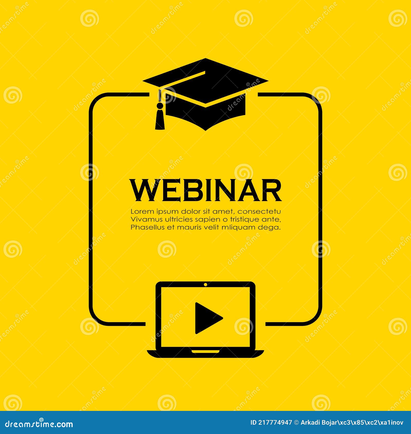 Webinar vector poster stock vector. Illustration of concept - 217774947