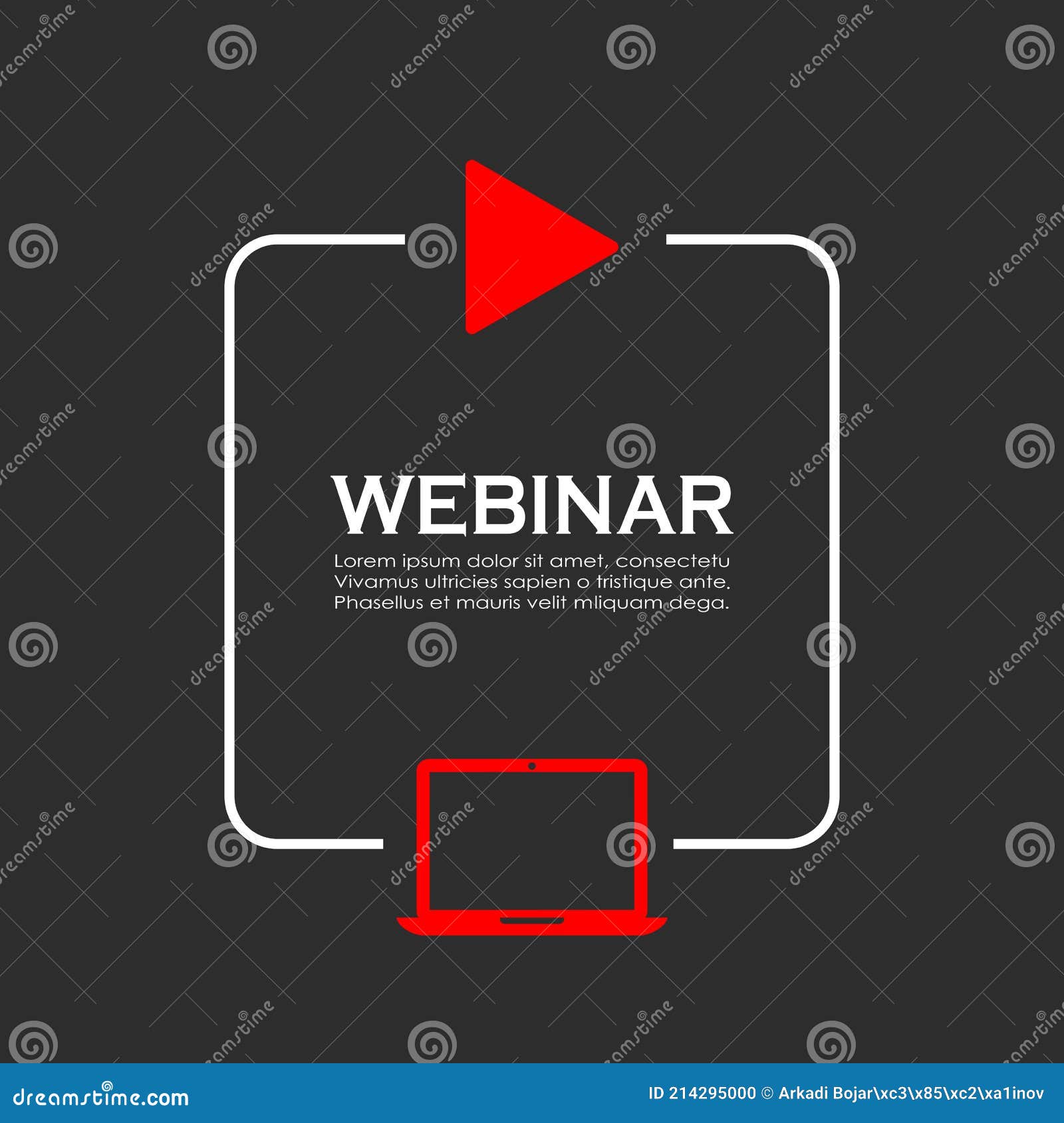 Webinar Vector Illustration, Flat Cartoon Computer Watching Video ...