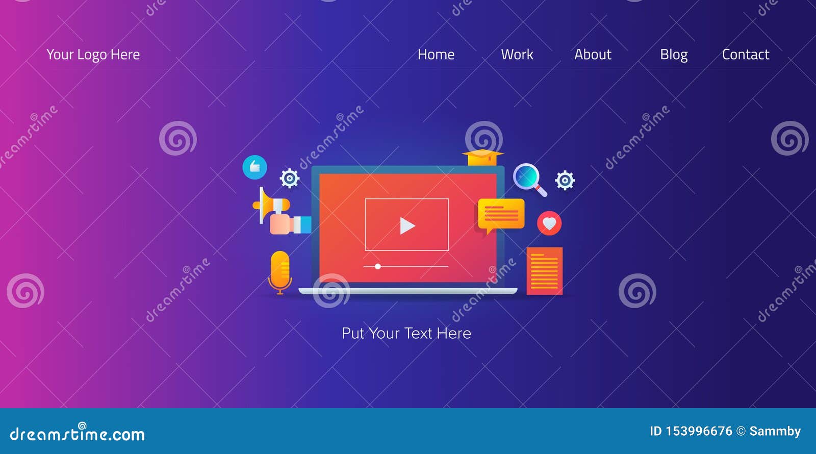 Webinar and Video Seminar Learning Education Concept, Online Video ...