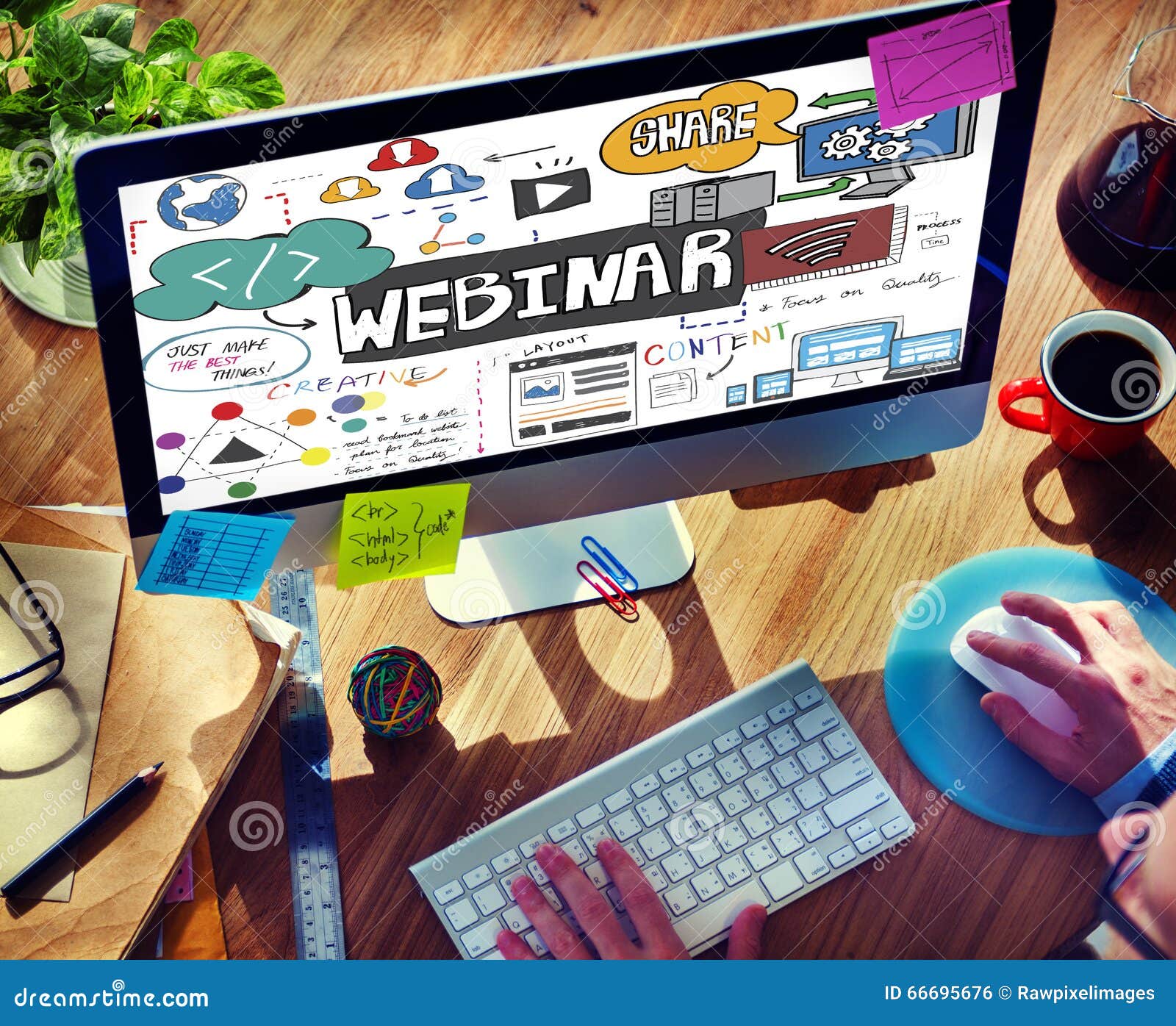 Webinar Web Seminar Technology Online Concept Stock Photo - Image of ...
