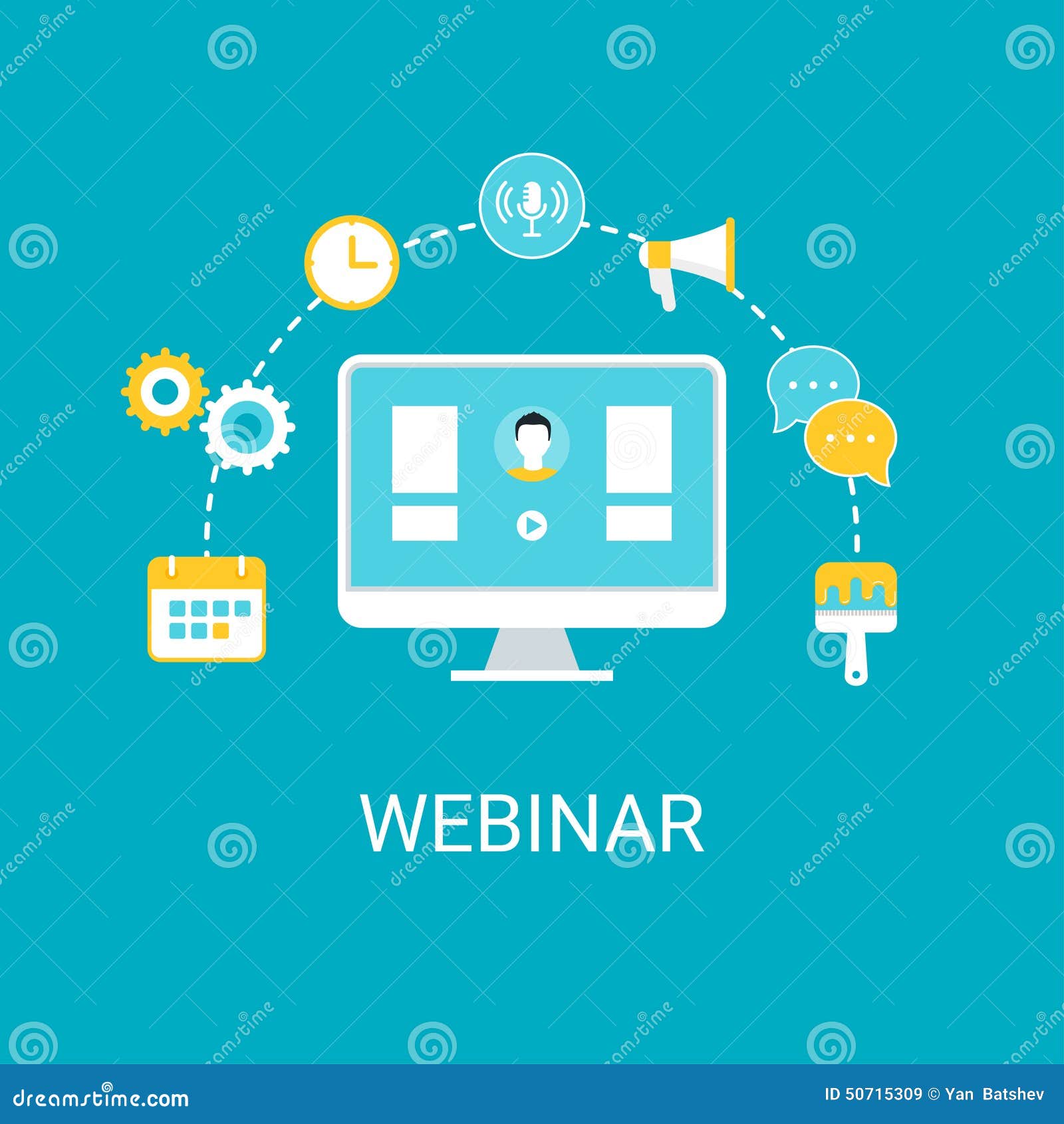 Webinar, Webcast, Livestream, Online Event Illustration Stock Vector ... Webinar, Webcast, Livestream, Online Event Illustration Stock Vector ...
