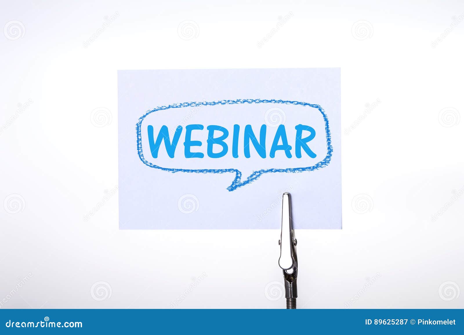 Webinar Word Writing on White Paper Note with Silver Business Ca Stock ...