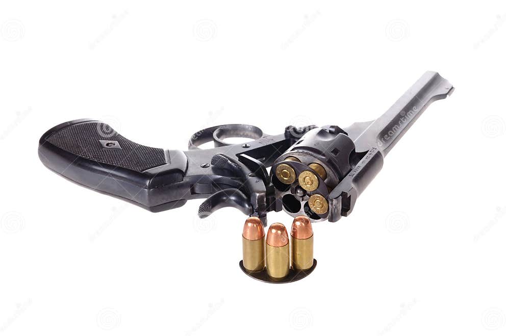 Webley Mark VI revolver stock image. Image of primer - 37472721
